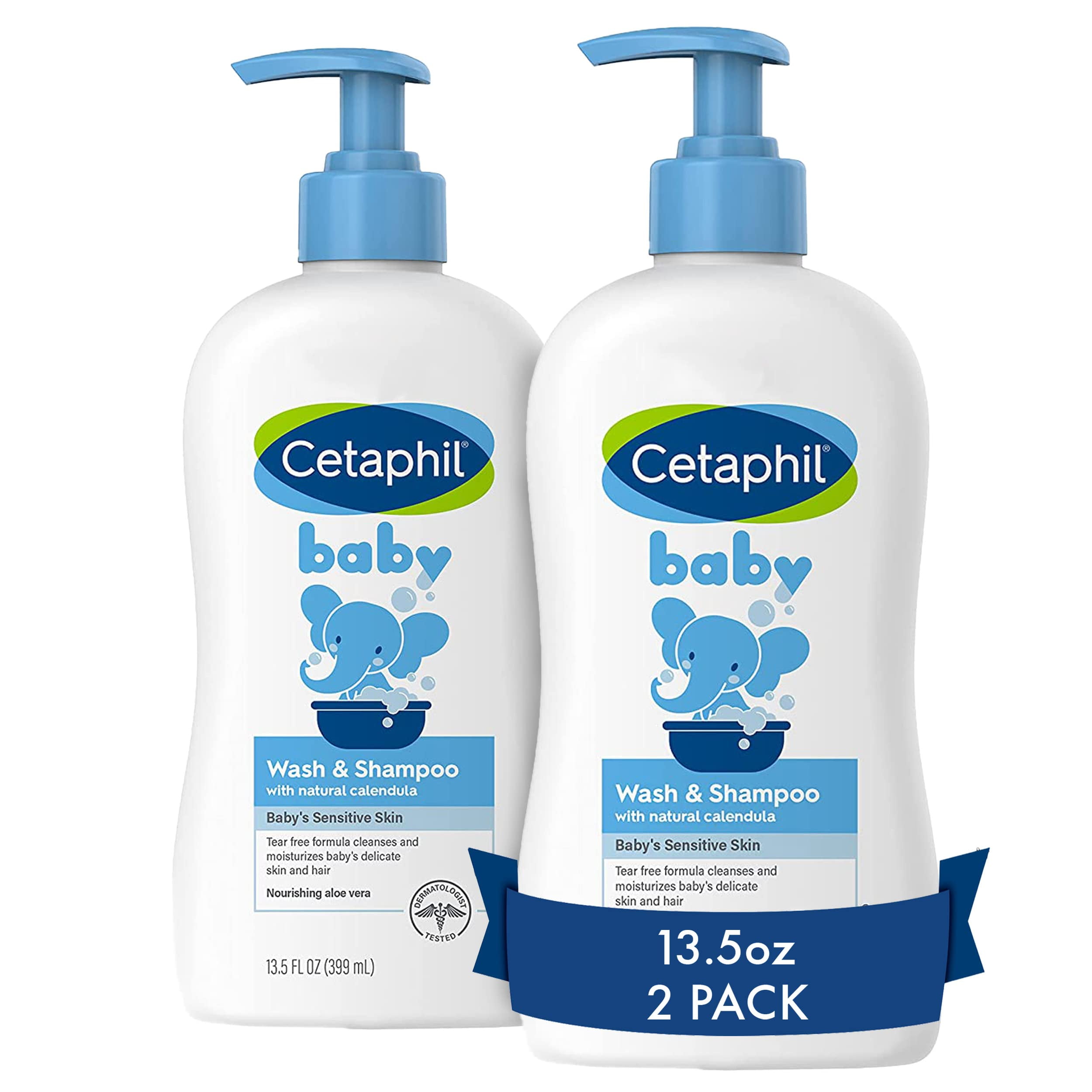 Cetaphil Baby Wash & Shampoo, 13.5oz Pack of 2, Hypoallergenic, Gentle ...