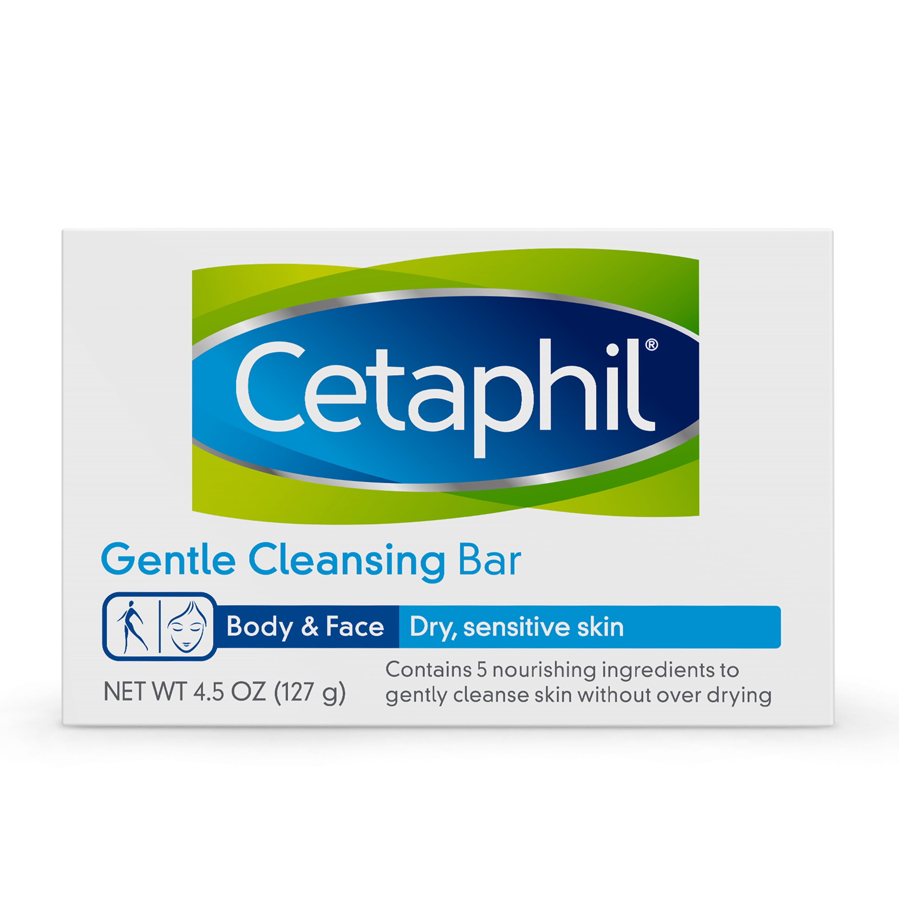 Cetaphil Dry Sensitive Skin Antibacterial Gentle Cleansing Bar 4 5 Oz
