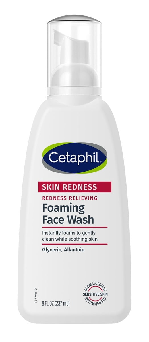 Cetaphil Foaming Face Wash 8oz Redness-Prone Sensitive Skin (Pack of 3 ...