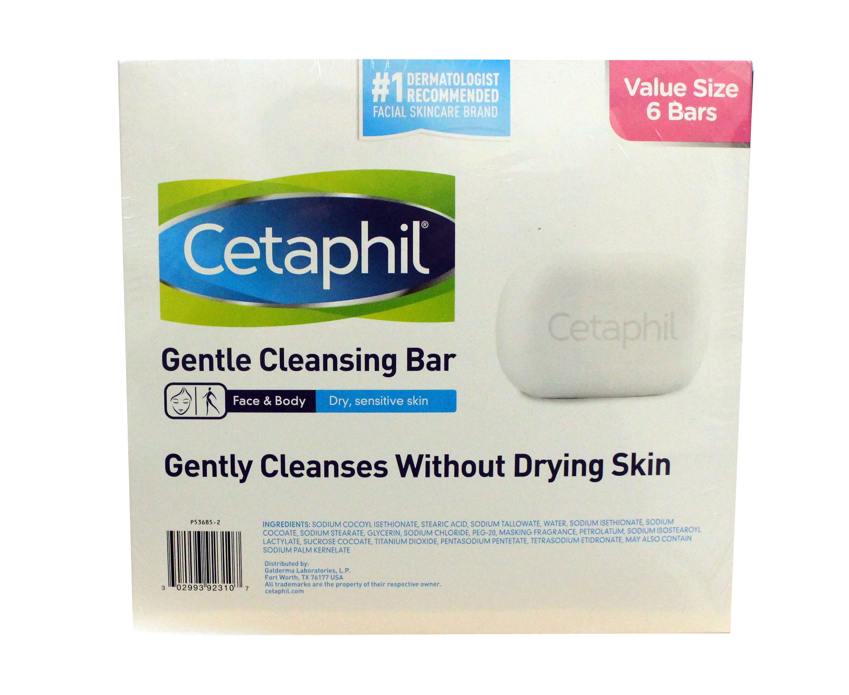 Cetaphil Gentle Unscented Bath Soap, Fragrance-Free Moisturizing ...