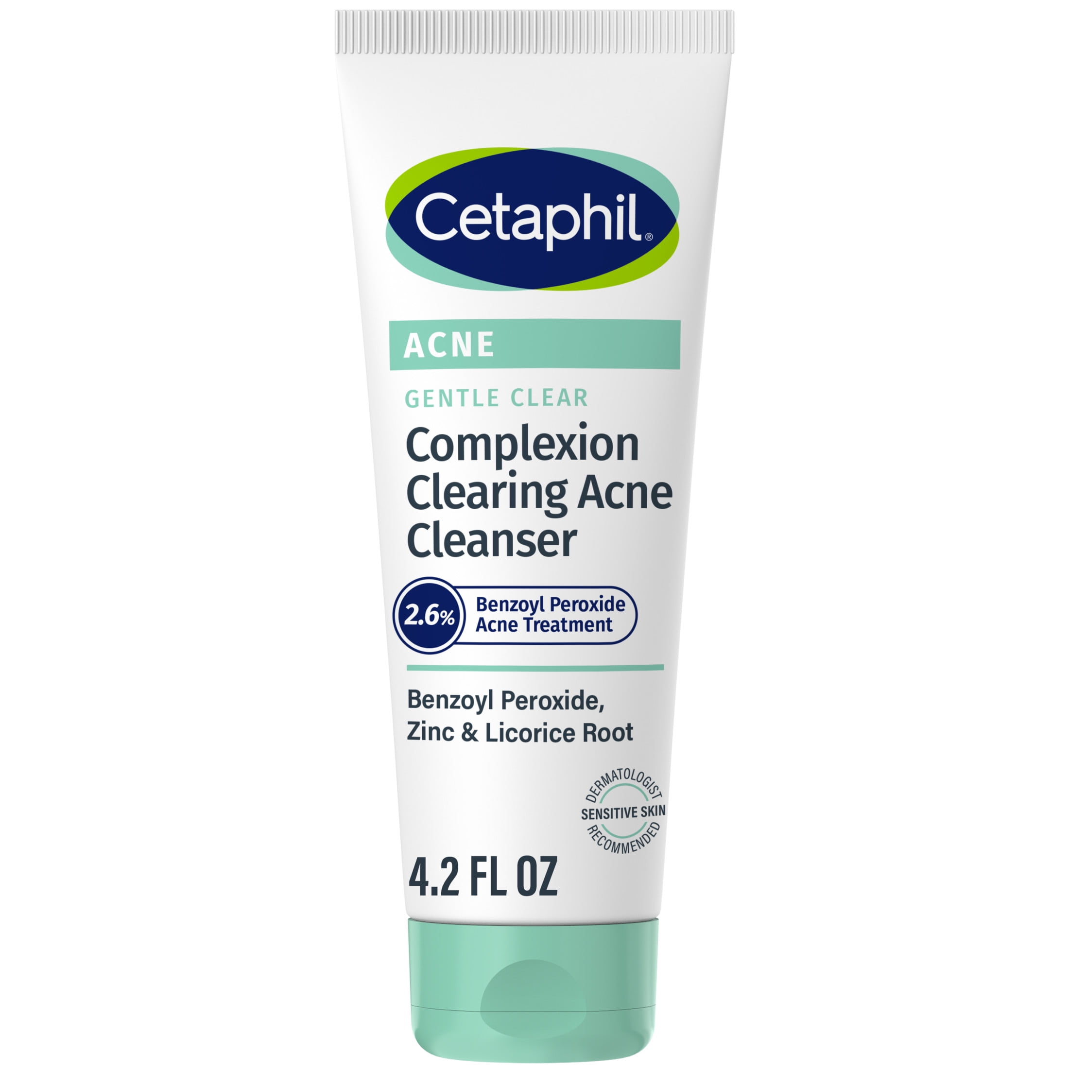 Cetaphil Gentle Clear Complexion-Clearing BPO Acne Cleanser for Sensitive Skin, 4.2 oz - Walmart.com
