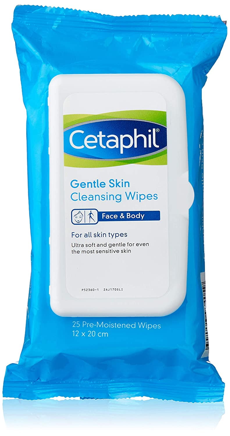 Cetaphil Gentle Skin Cleansing Cloths 25 ea (Pack of 2) - Walmart.com