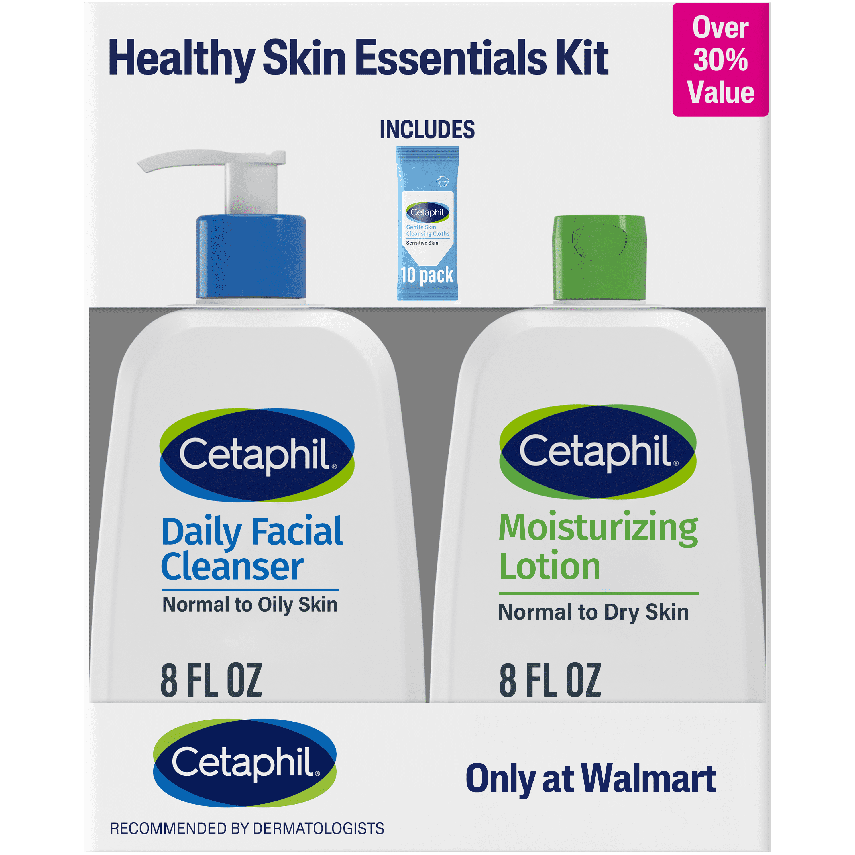 Cetaphil Healthy Skin Essentials Kit, Daily Facial Cleanser ...