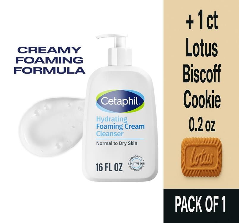 Cetaphil Hydrating Foaming Cream Cleanser, Face Wash with ...