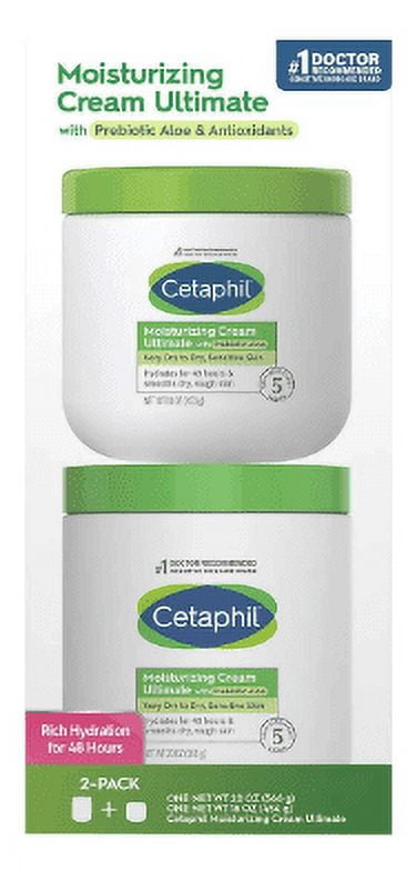 Cetaphil Moisturizing Cream Ultimate with Prebiotic Aloe, Very Dry to ...