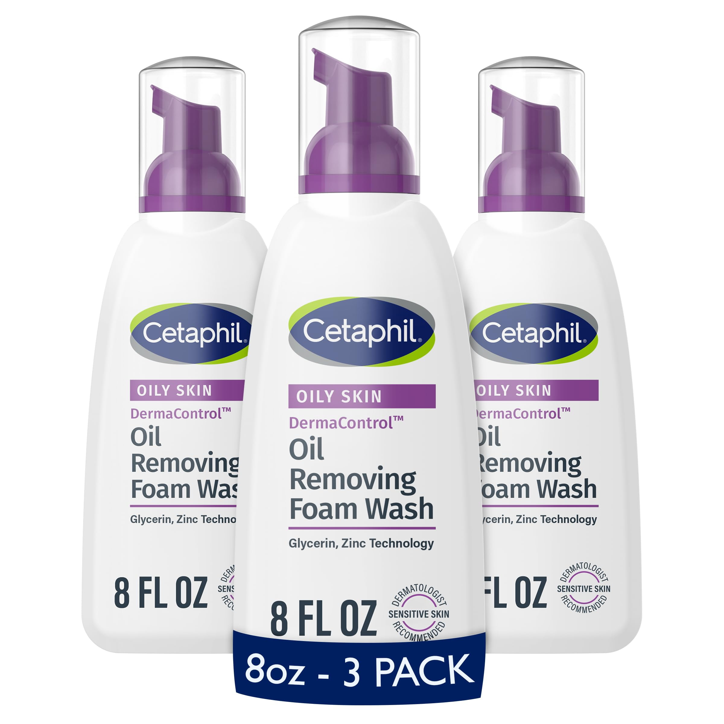 Cetaphil Pro Oil Removing Foam Wash, Foaming Facial Cleanser, Fragrance ...