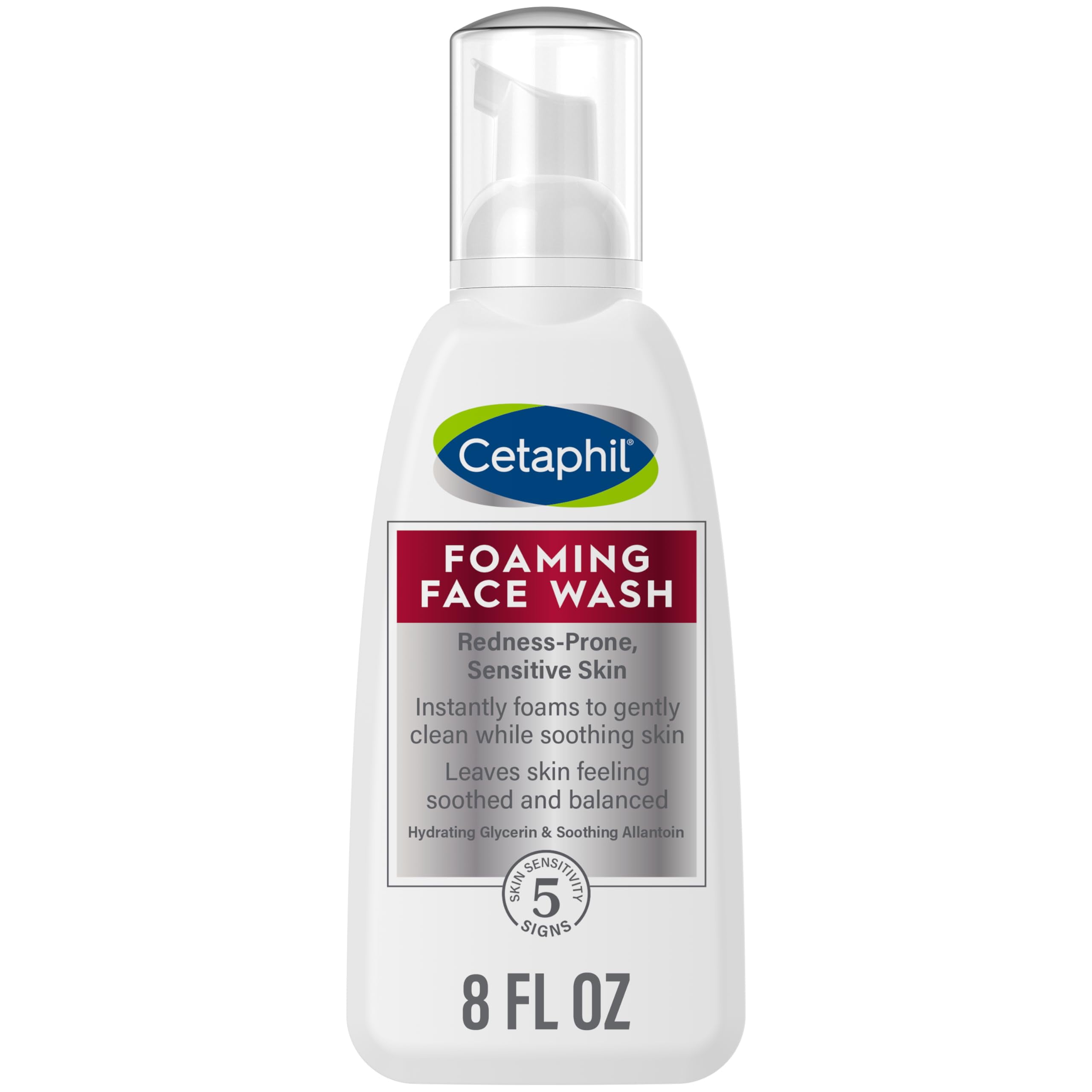 Cetaphil Redness Relieving Foaming Face Wash For Sensitive Skin , 8 Fl ...