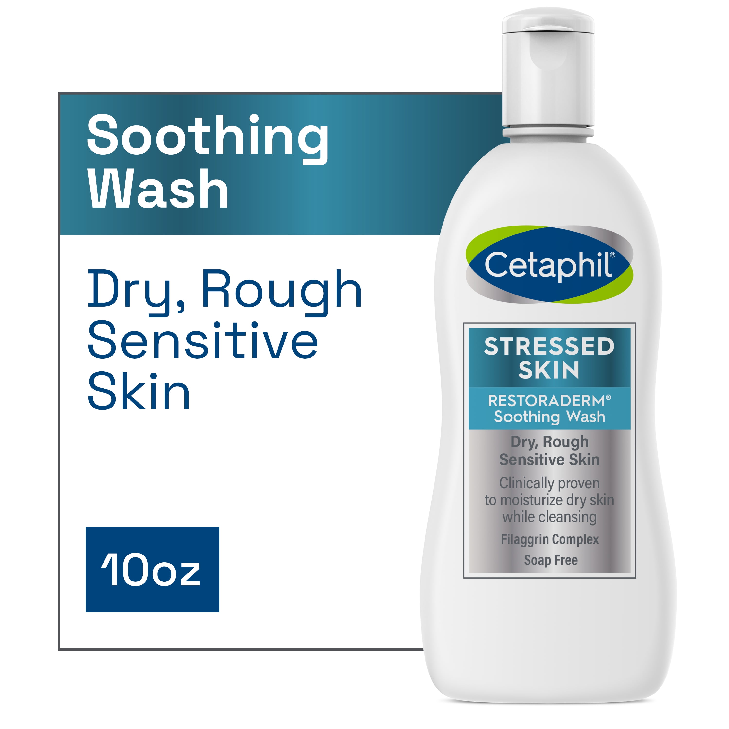 Cetaphil Restoraderm Soothing Wash to Soothe Dry, Stressed Skin, Soap ...