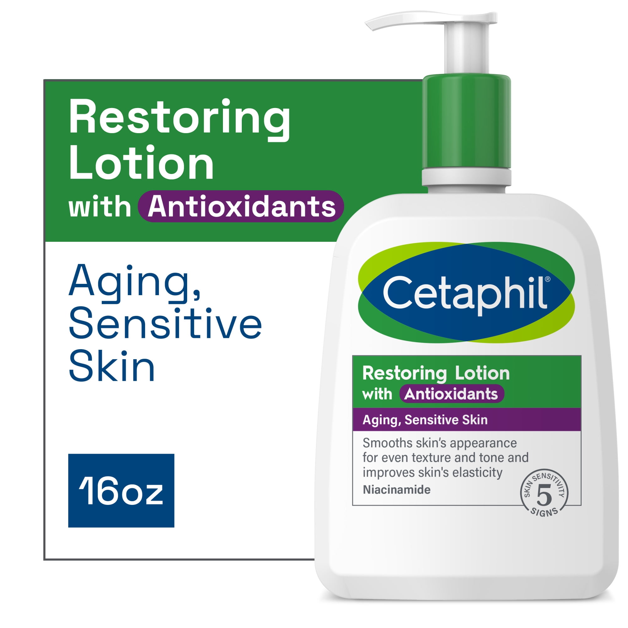 Cetaphil Restoring Lotion with Antioxidants for Aging Skin, Fragrance ...