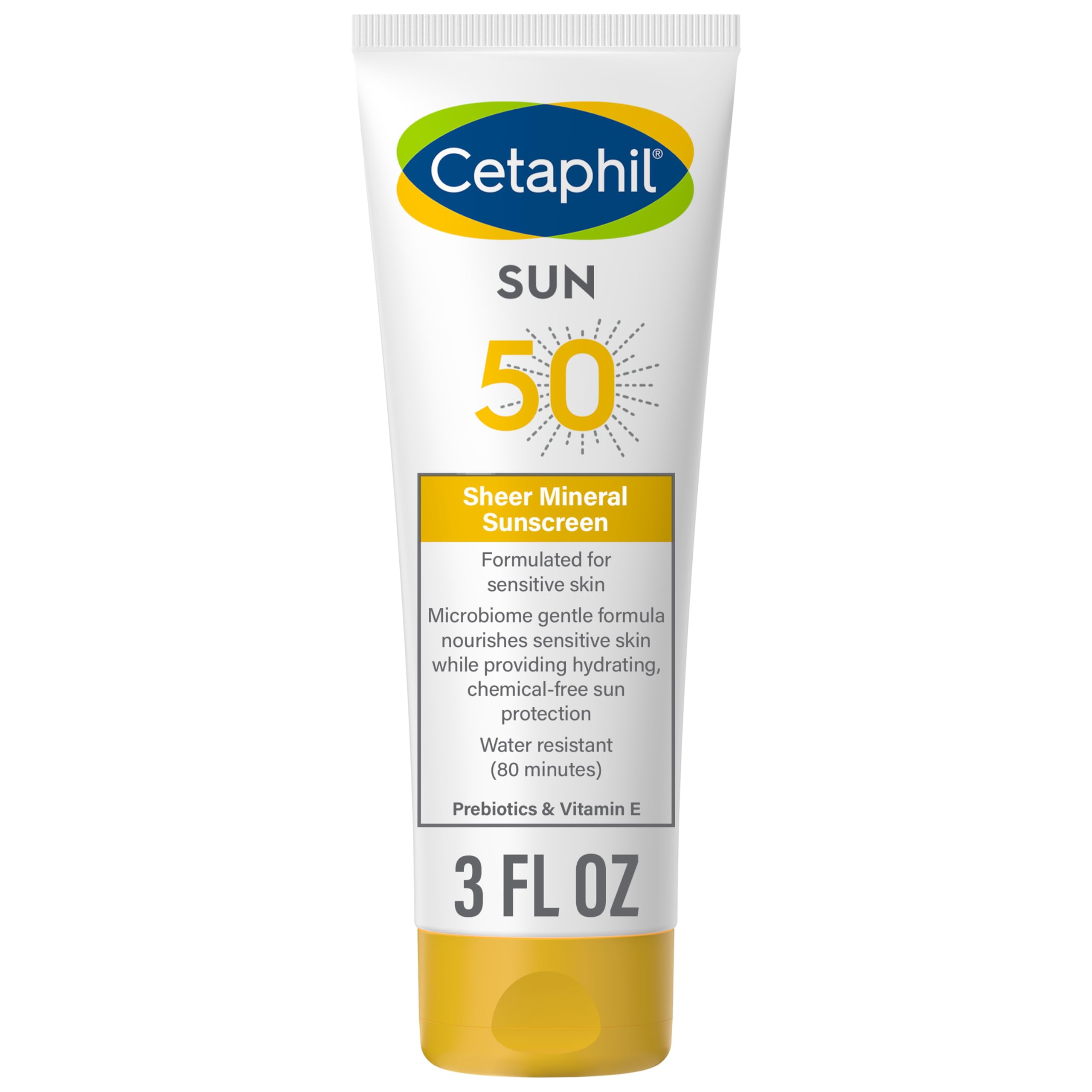 Cetaphil Sheer Mineral Sunscreen Lotion For Face & Body | 3 Fl Oz | 100 ...