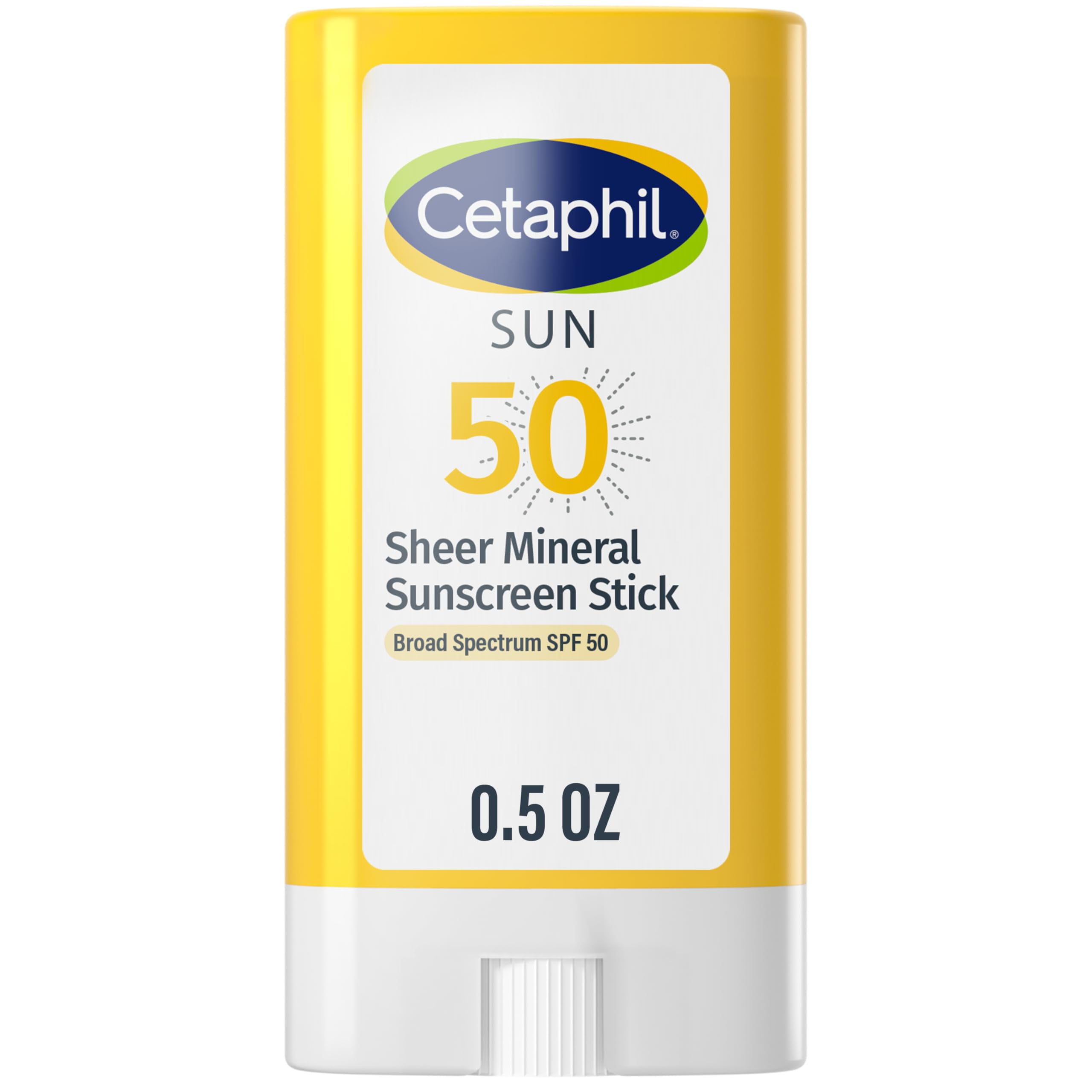 Cetaphil Sheer Mineral Sunscreen TMA2 Stick for Face & Body, 0.5oz, 100 ...