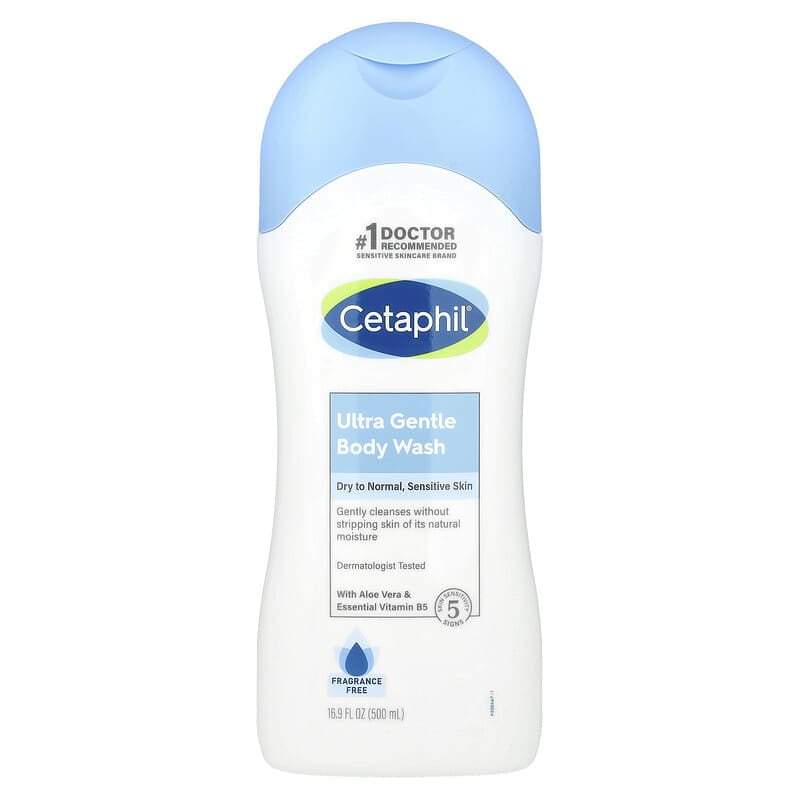 Cetaphil, Ultra Gentle Body Wash, Fragrance Free, 16.9 fl oz (500 ml ...