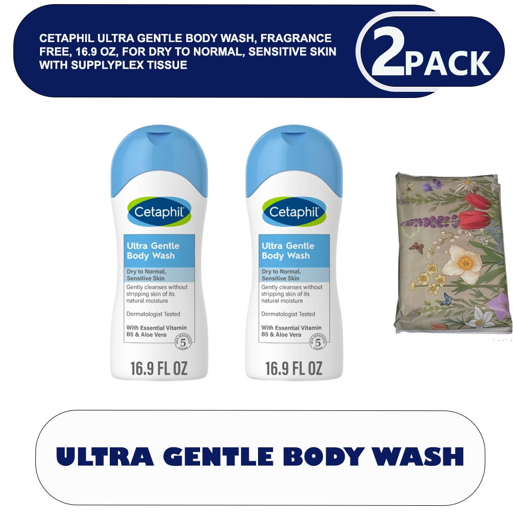Cetaphil Ultra Gentle Body Wash, Fragrance Free, 16.9 oz, For Dry to ...