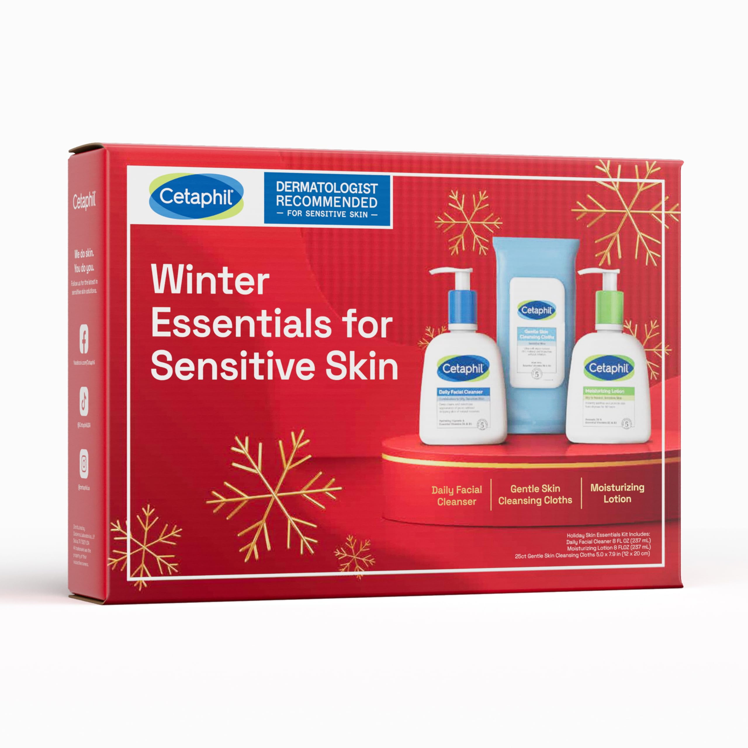 Cetaphil Winter Essentials Skin Care Set, Gentle Skin Cleansing Cloth ...