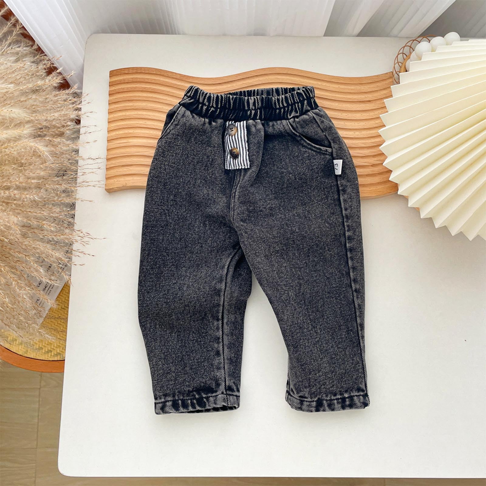 Cethrio Kids Boys Denim Pants, Stretch Casual Cotton Elastic Waist Fall ...