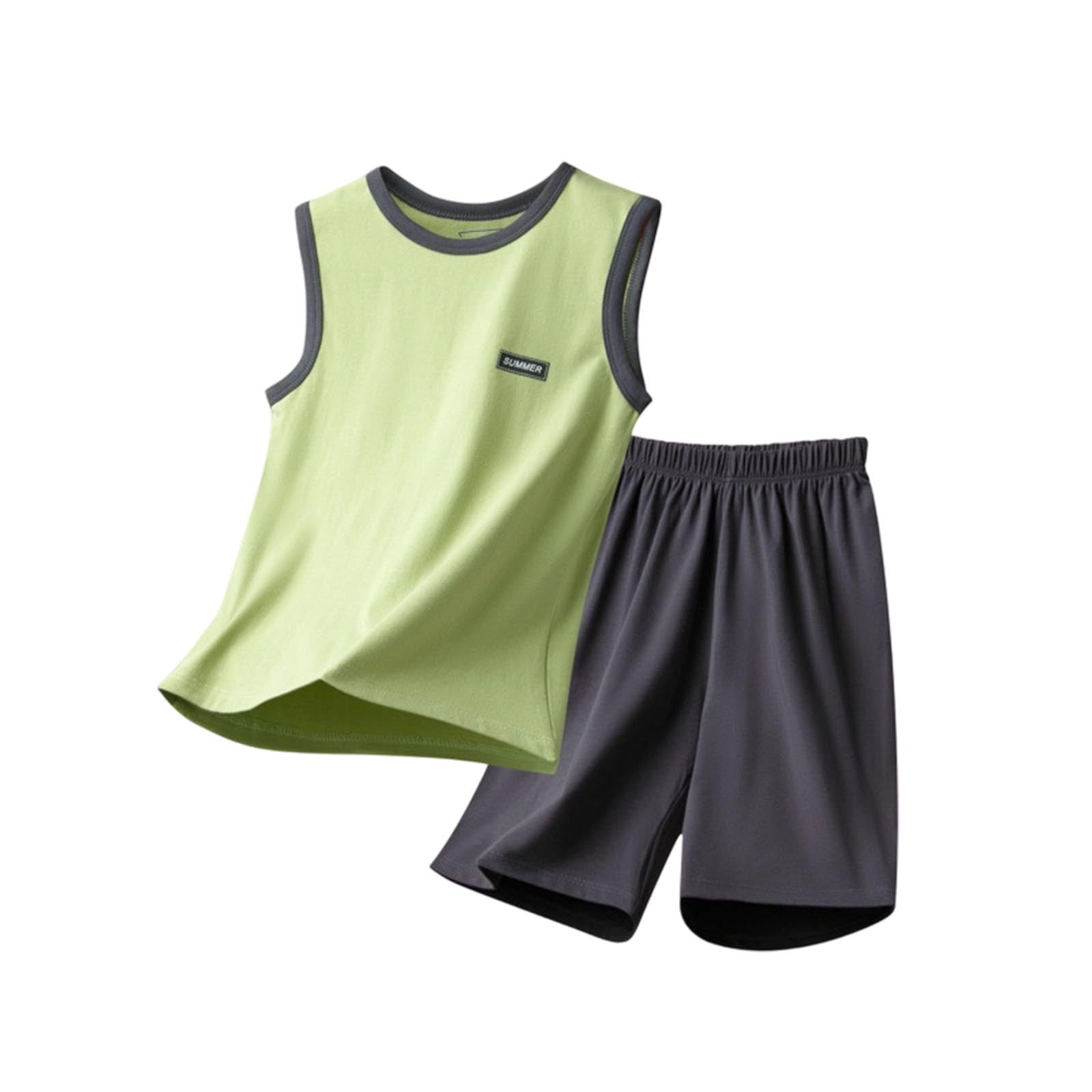 Cethrio Boys Cotton Pajama Sets, Soft Summer Sleeveless 2 PC Kids ...