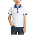 Cethrio Boys Cotton Polo Shirts, Collared Casual Buttons School Uniform ...