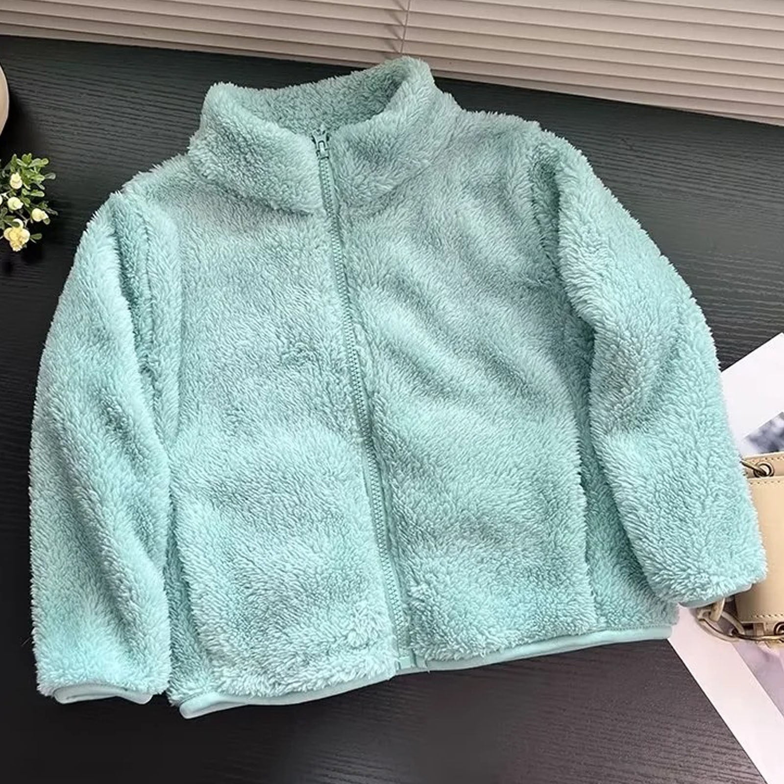 Cethrio Boys Girls Fleece Jackets, Zip up Thickened Long Sleeve Warm ...