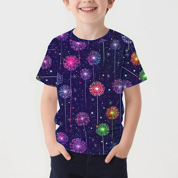 Cethrio Boys Graphic Tees, Short Sleeve Summer Casual Holiday Boys T ...