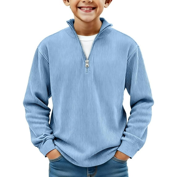 Cethrio Boys Sweatshirts, Pullover Half-zip Casual Long Sleeve Spring ...