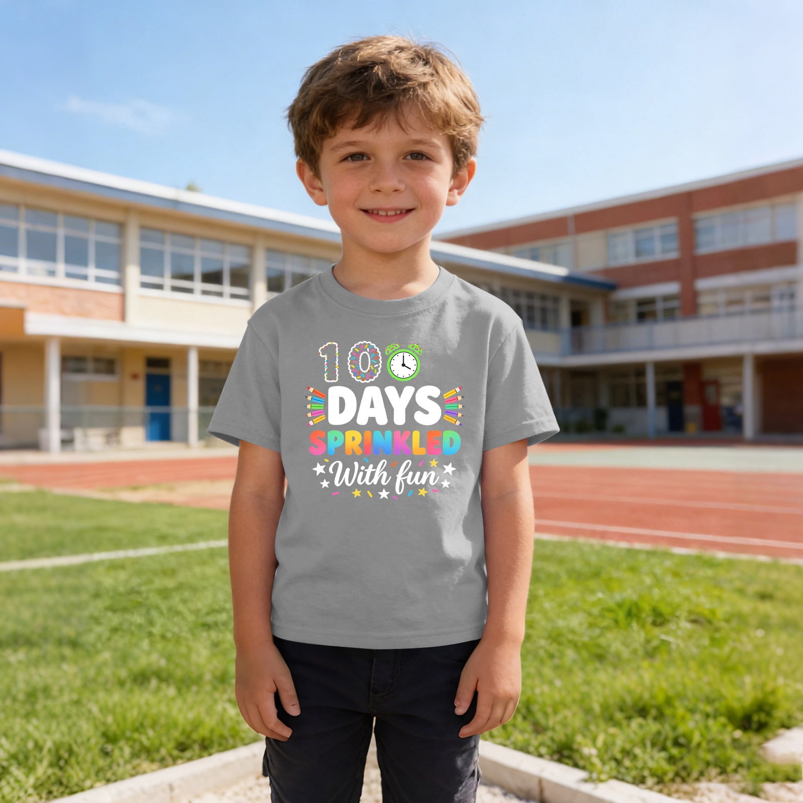 Cethrio Boys T Shirts, Cotton School Short Sleeve Graphic Tees Summer ...