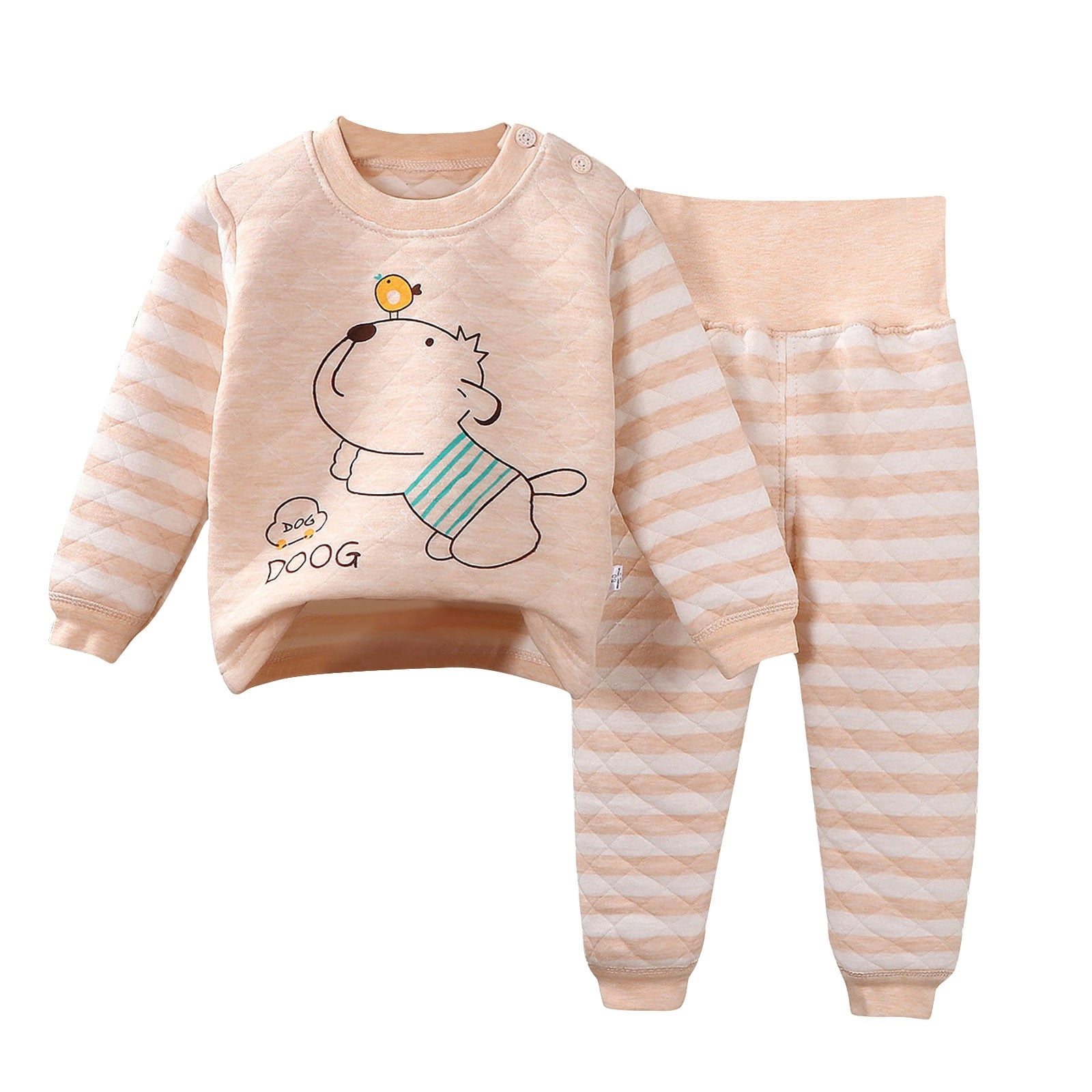 Cethrio Boys Winter Pajama Sets, Thermal Cotton 2 PC Long Sleeve Boys ...
