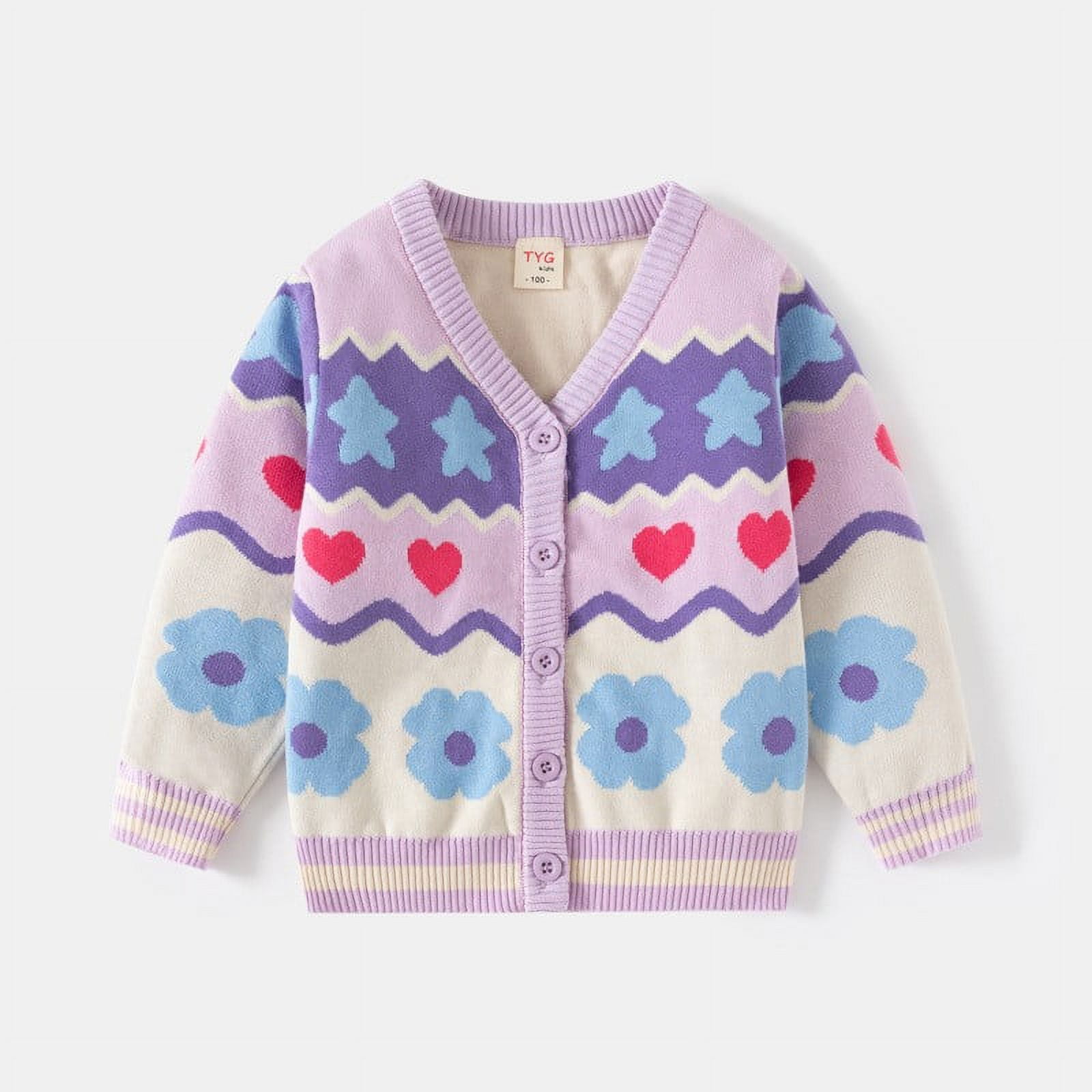 Cethrio Cardigan Sweaters for Girls, Long Sleeve Cotton Crewneck Fall ...