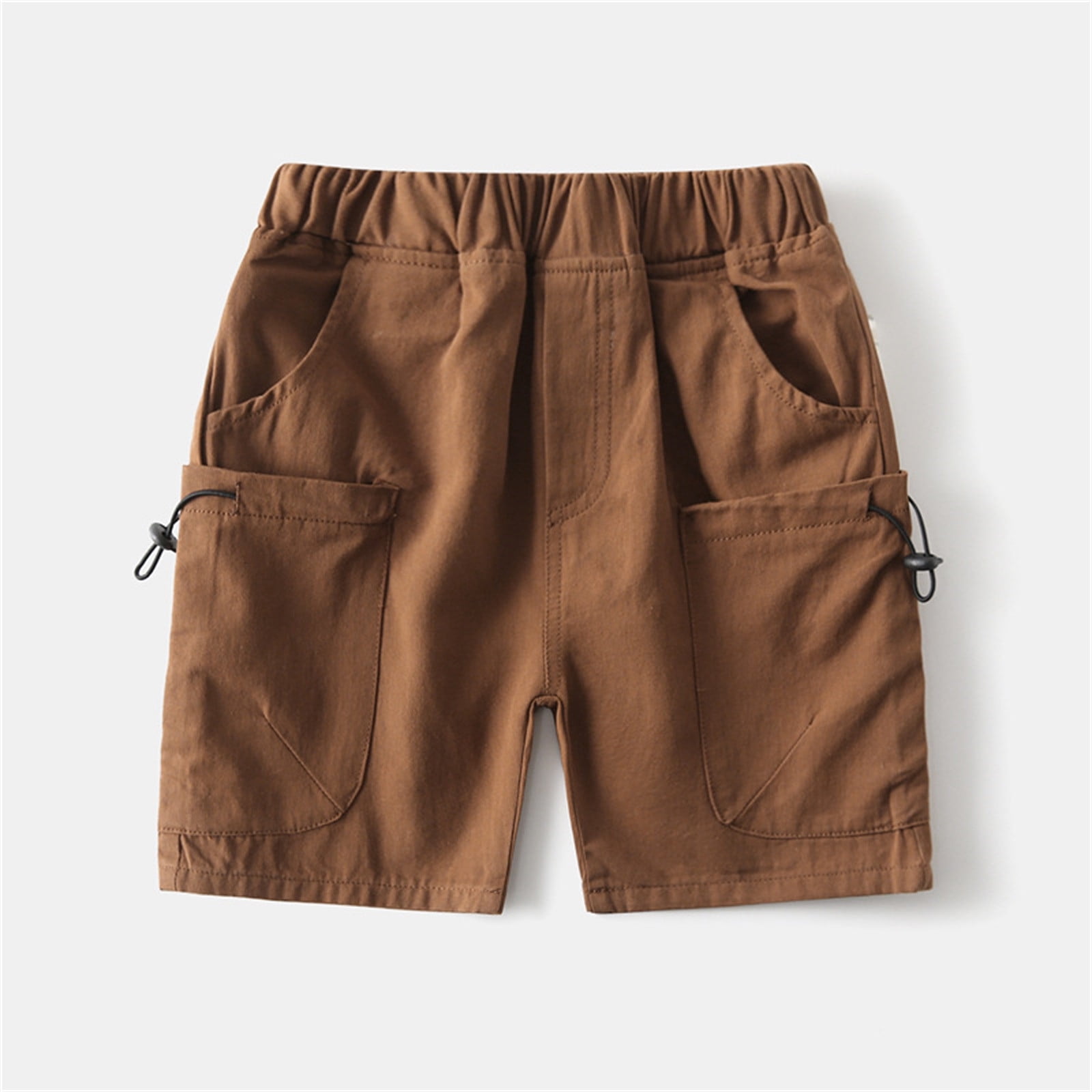 Cethrio Cargo Shorts for Boys, 2025 Summer Cotton Elastic Waist Shorts ...