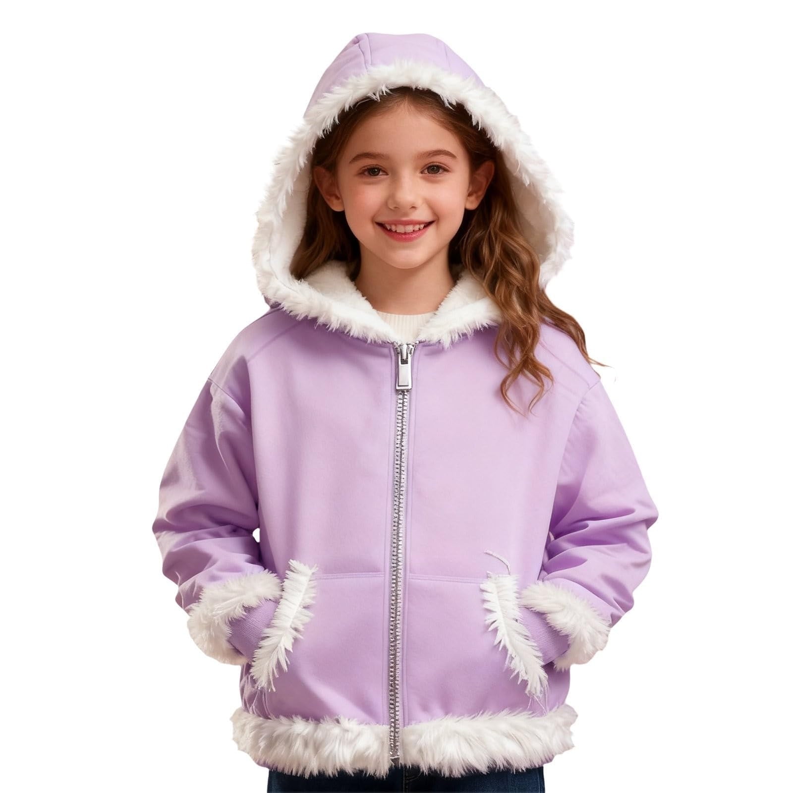Cethrio Christmas Hoodies for Girl, Casual Party Zip up Long Sleeve ...