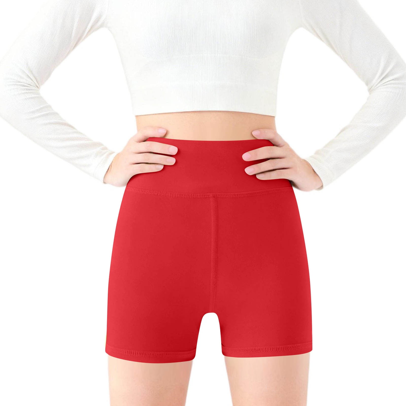 Cethrio Girls Bike Shorts, Dancing High-waisted Casual Stretch Summer ...