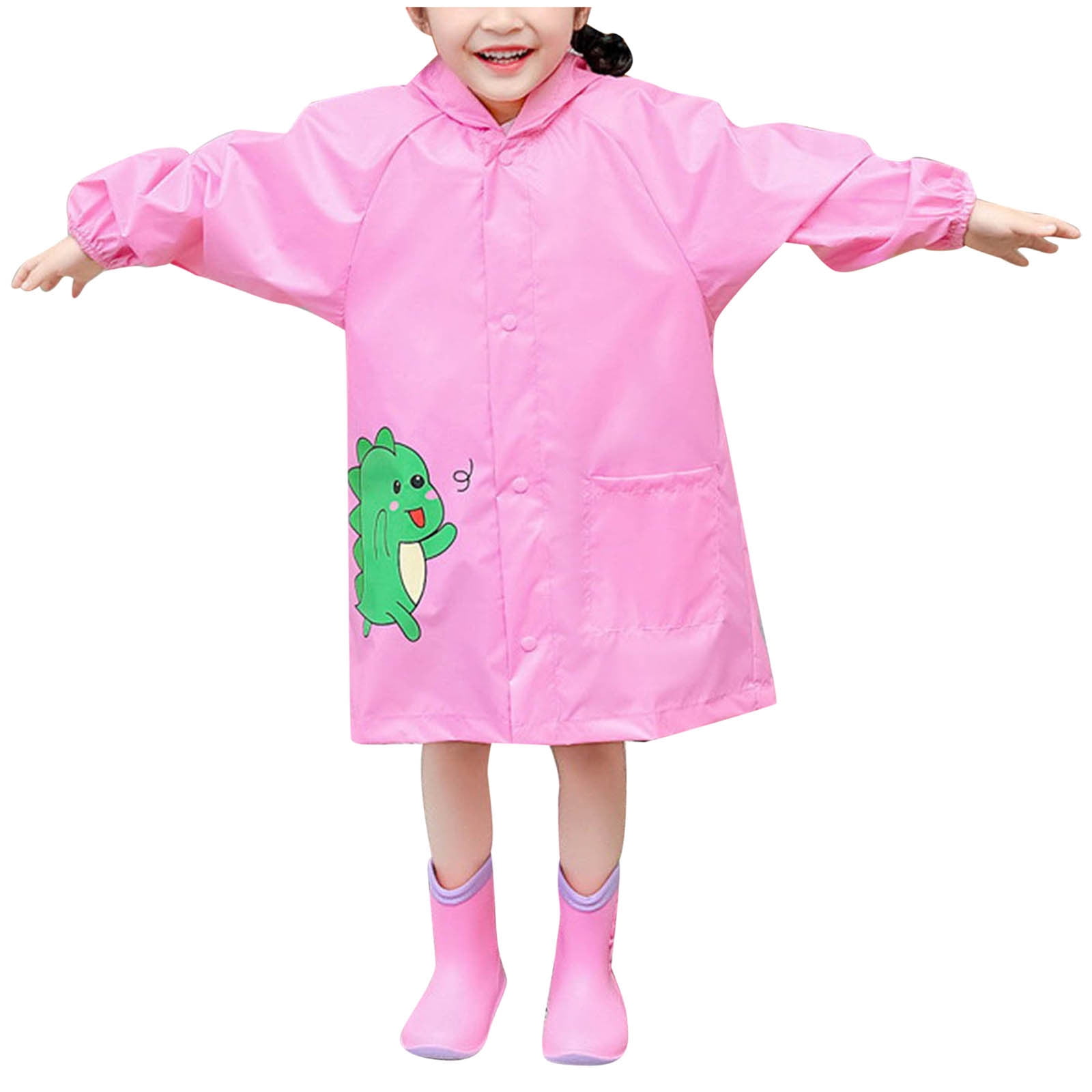 Cethrio Girls Boys Rain Jackets, Lightweight Waterproof Zip up Hooded ...