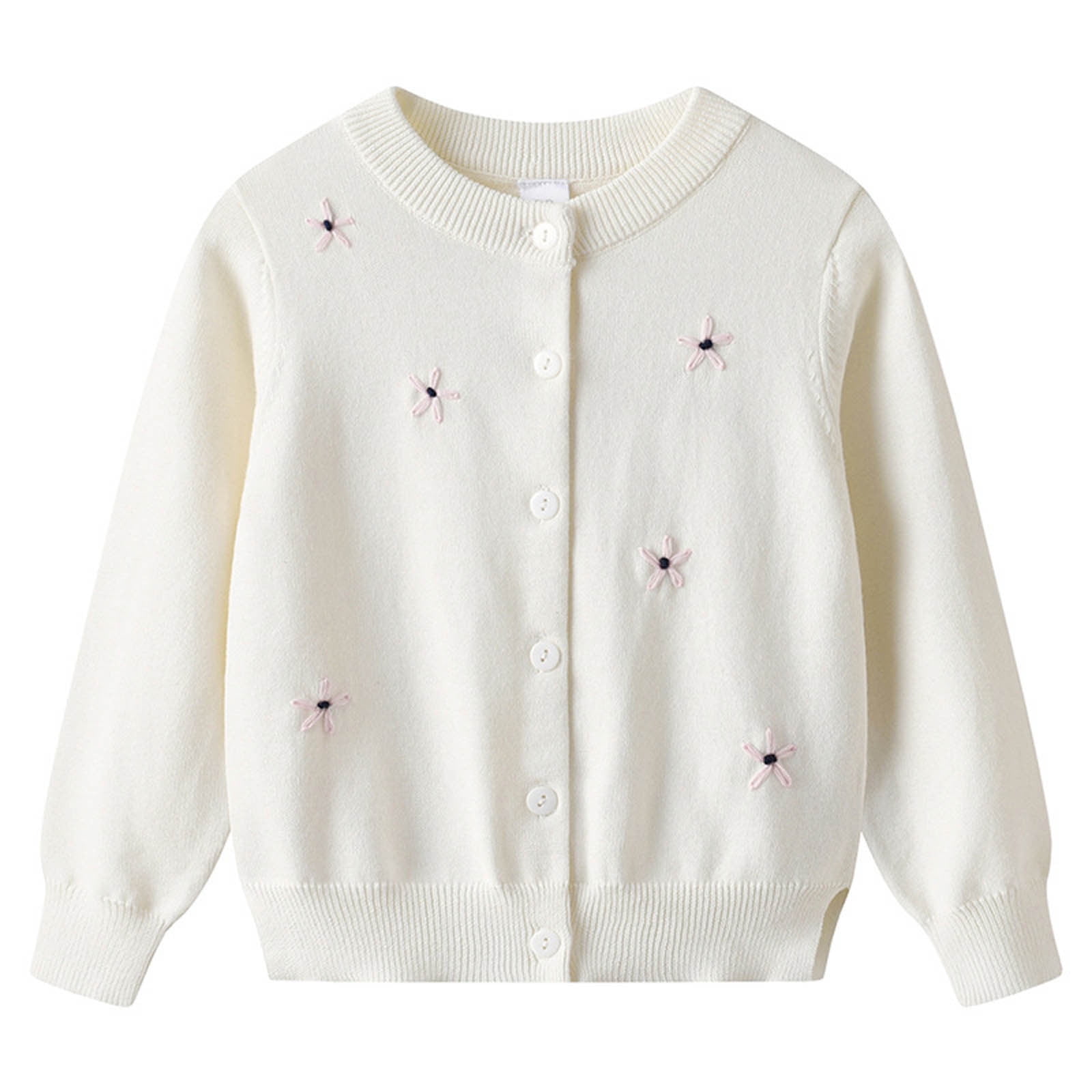 Cethrio Girls Cardigan Sweaters, Knitting Cotton Buttons Stretchy Soft ...