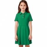Cethrio Girls Casual Dresses, Short Sleeve Collared Mid-length Summer ...