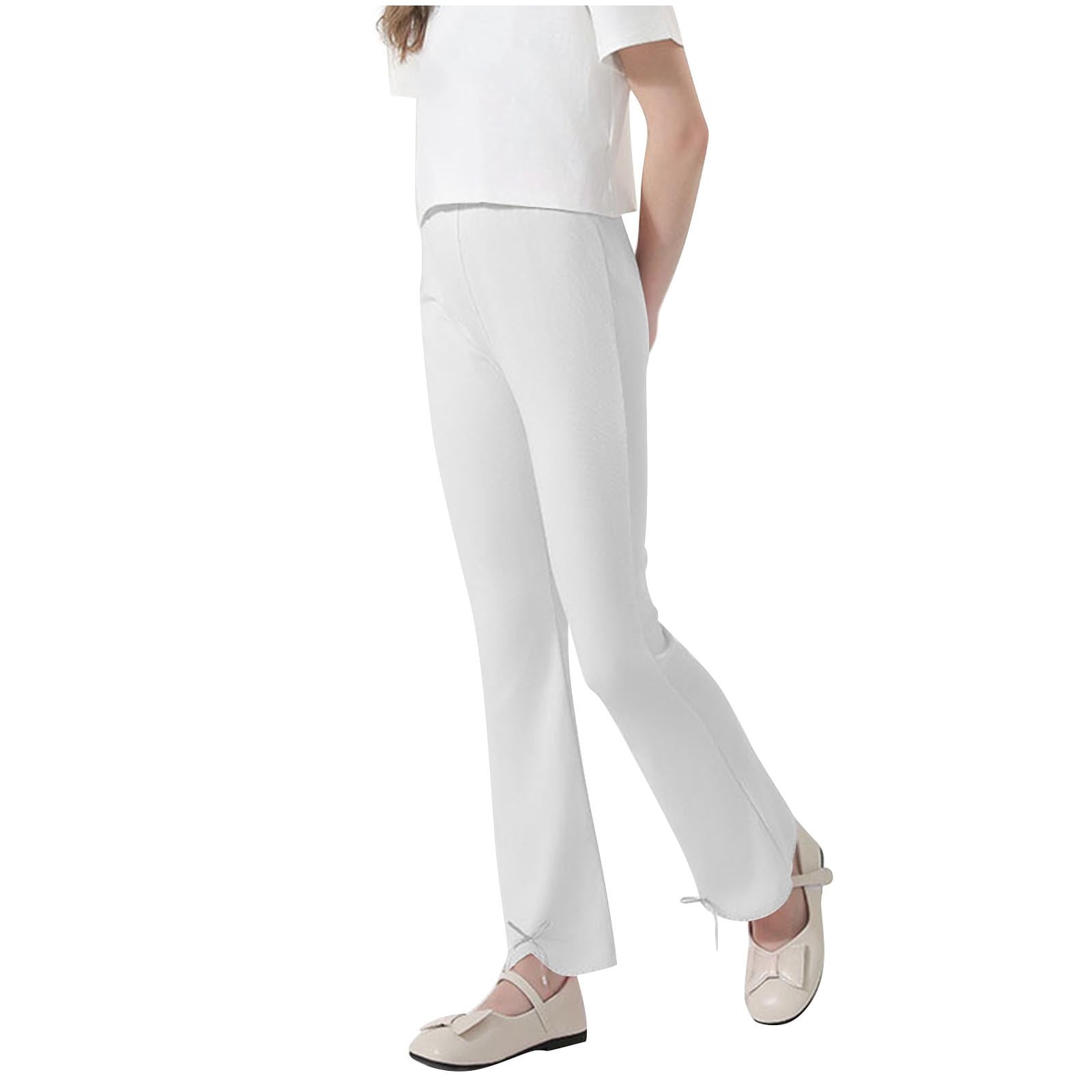 Cethrio Girls Cotton Leggings, Elastic Waist Dancing Stretch Casual ...