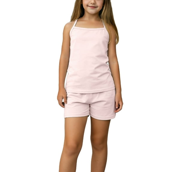 Cethrio Girls Cotton Outfit Sets, Sleeveless Two Piece Summer Casual ...