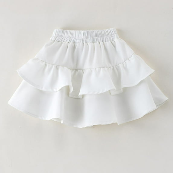 Cethrio Girls Dancing Skirts, Elastic Waist A-line Ruffled School ...