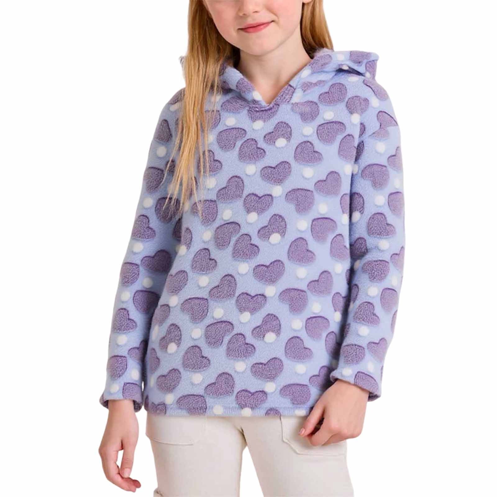 Cethrio Girls Fleece Sweatshirts, Warm Winter Long Sleeve Pullover ...