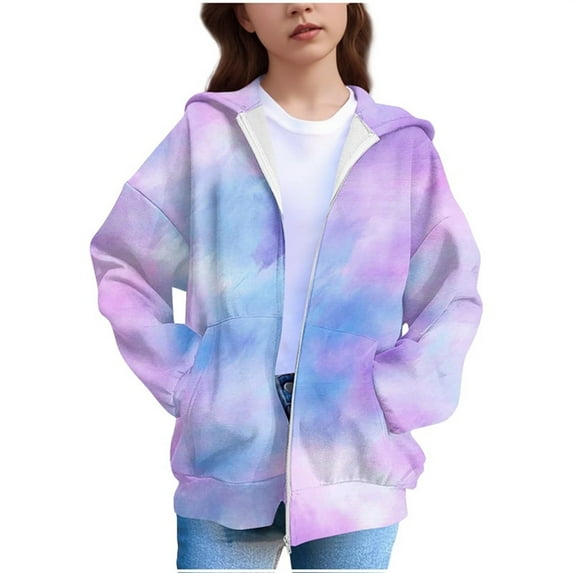 Cethrio Girls Hoodies Sweatshirts, Gradient Print Casual Spring Fall ...