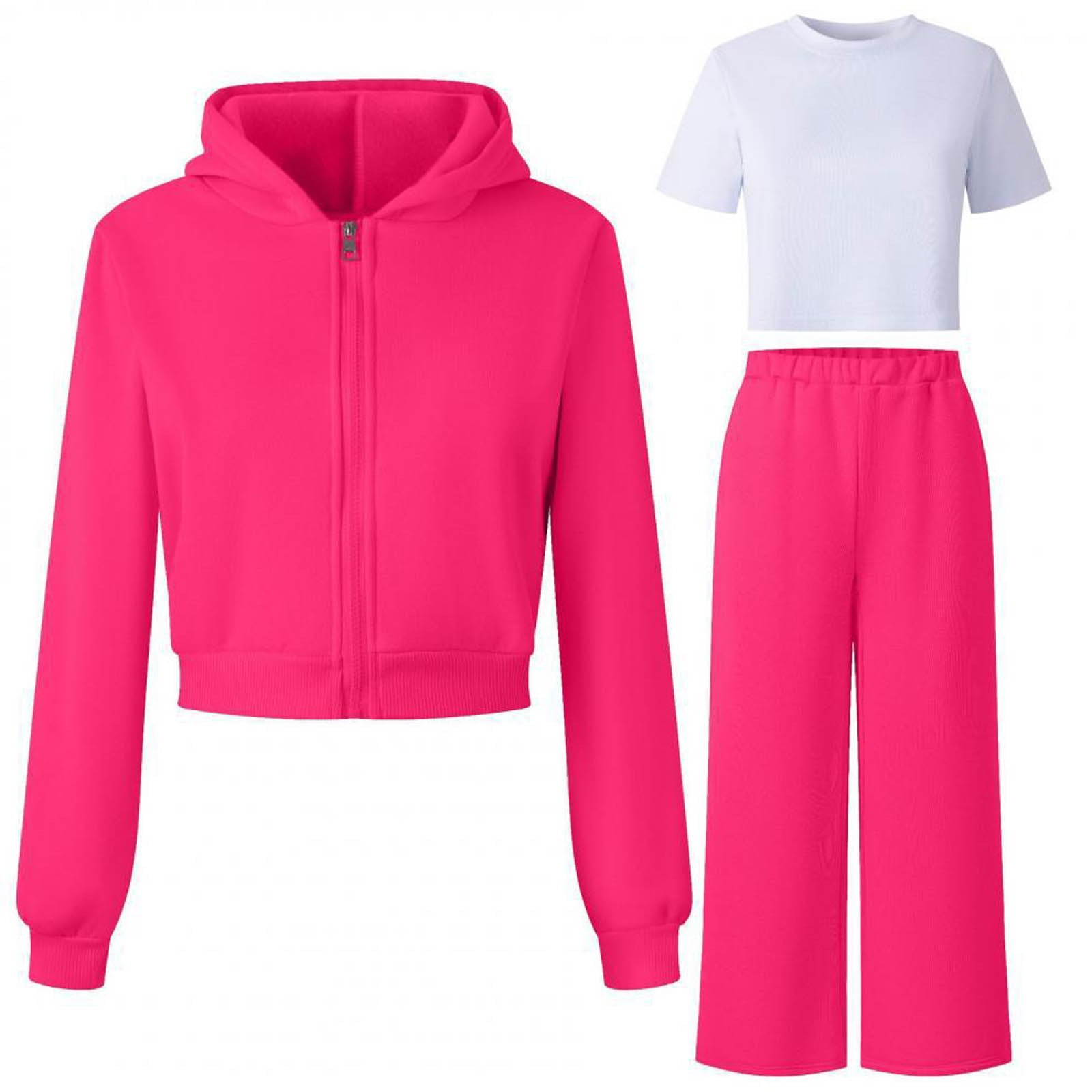 Cethrio Girls Outfit Sets, 3 Piece Sports Warm Long Sleeve Girls ...