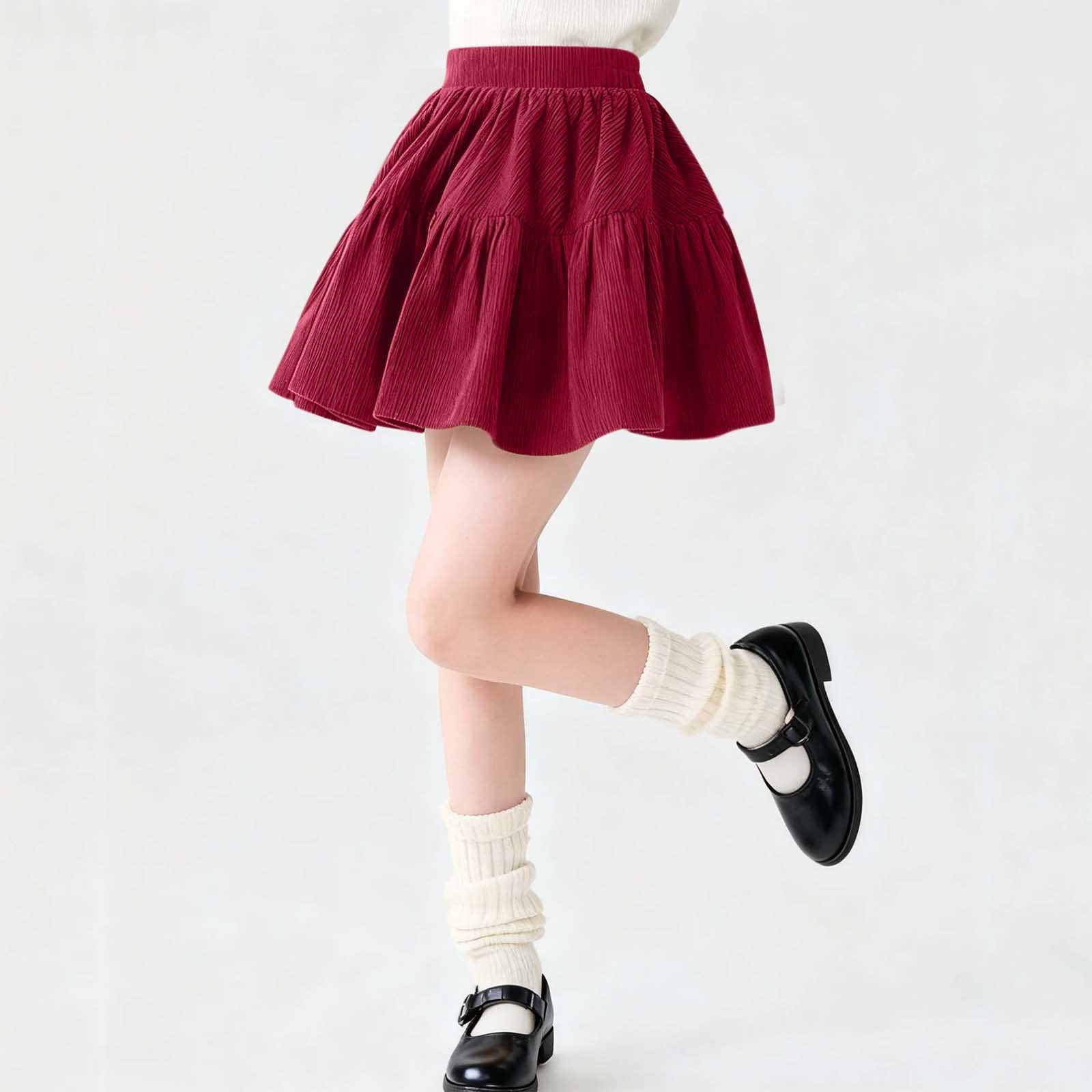 Cethrio Girls Pleated Skirts, Dancing Spring Fall School Uniform ...