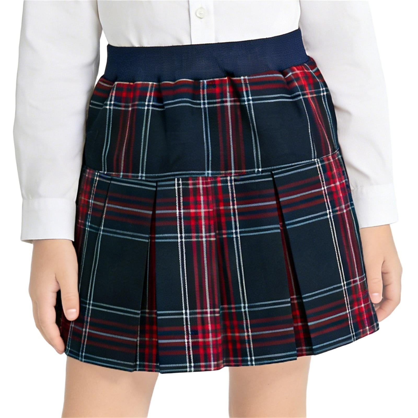 Cethrio Girls Pleated Skirts, Plaid Elastic Waist Summer Mini Skirts ...