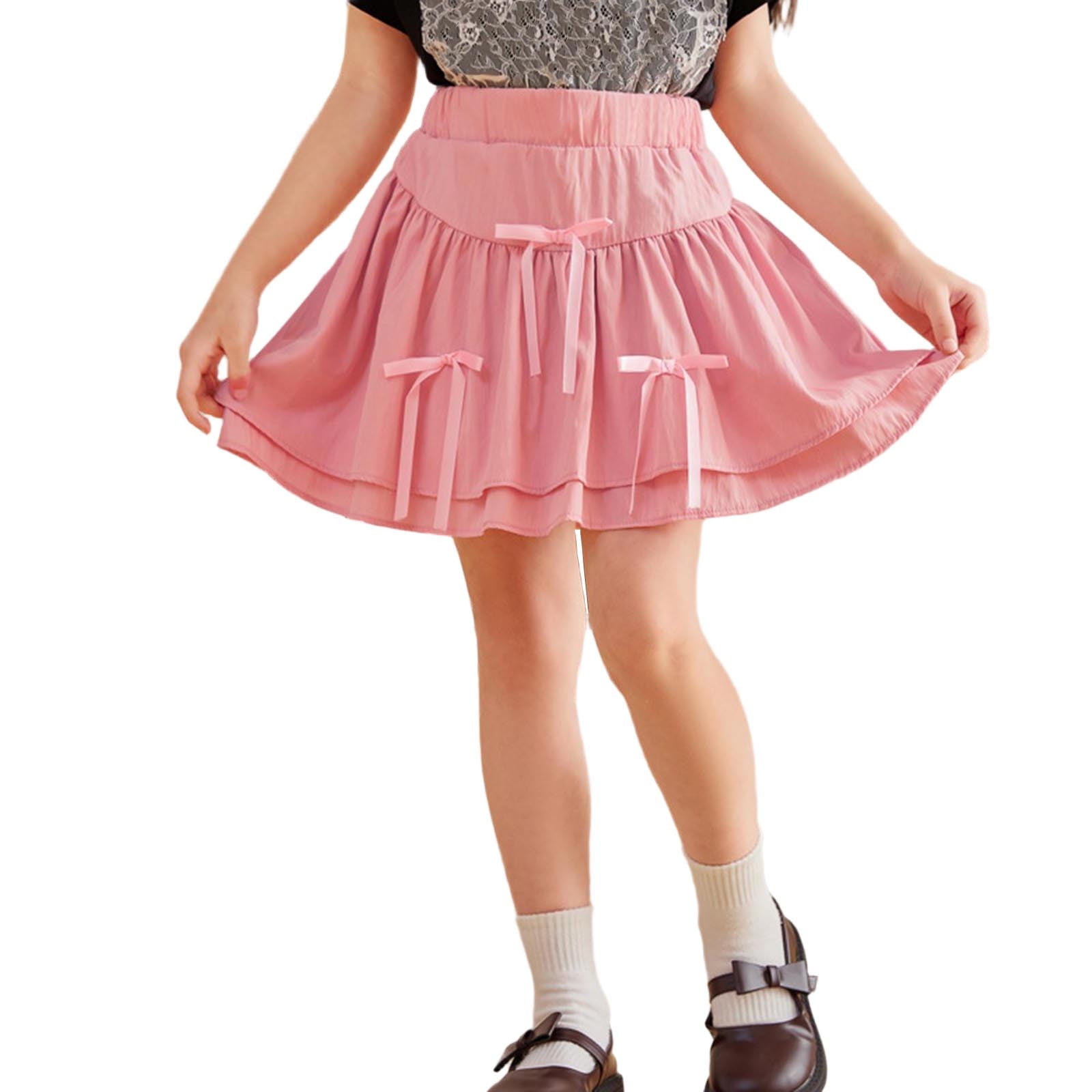 Cethrio Girls Pleated Skirts, School Uniform Casual Elastic Waist A ...