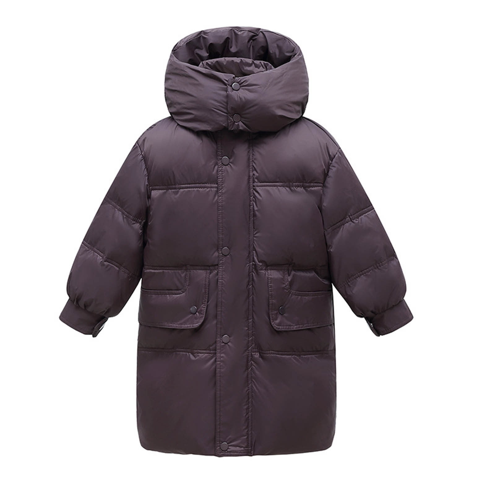 Cethrio Girls Puffer Jackets, Mid-length Windproof Thickened Zipper ...