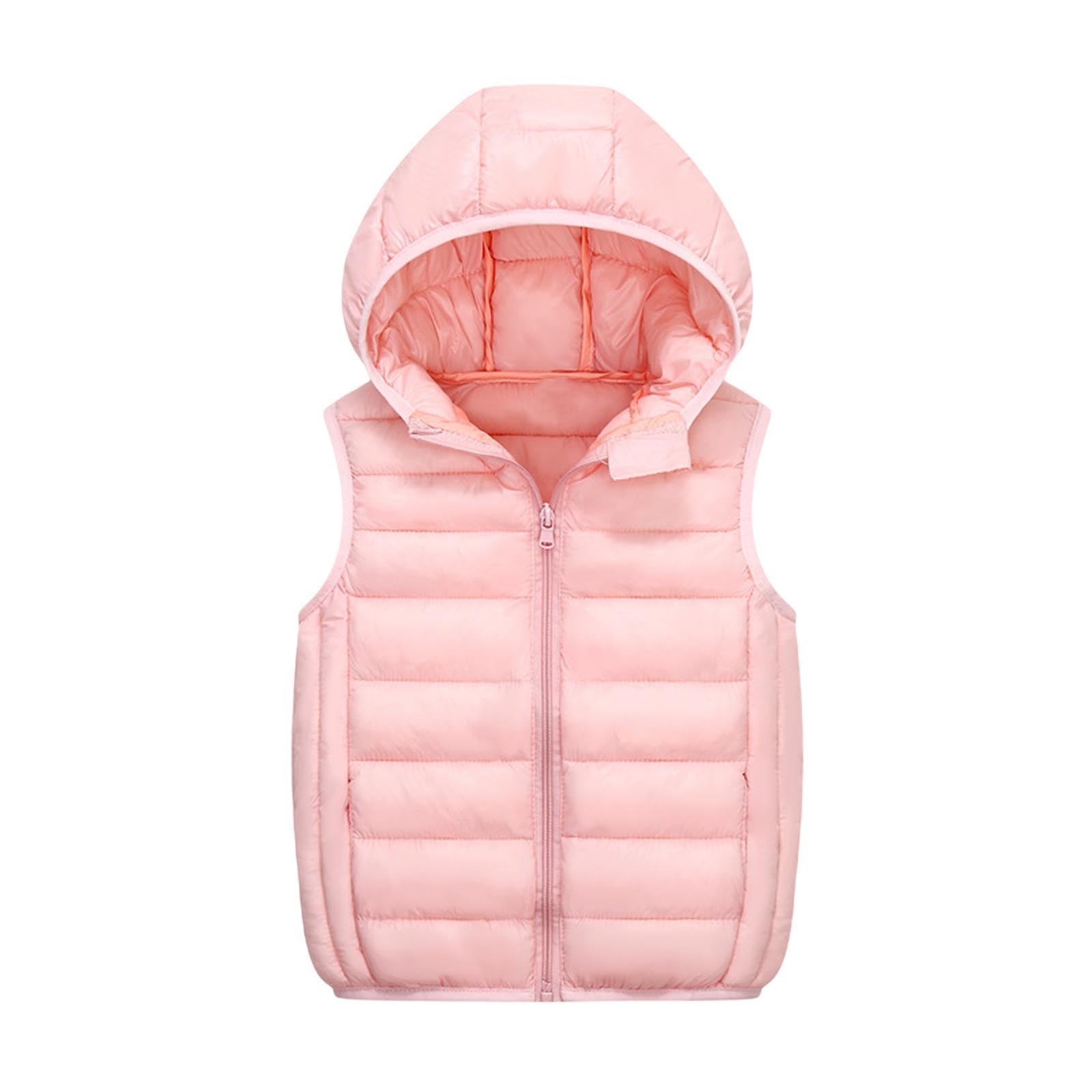 Cethrio Girls Puffer Vests, Hooded Warm Lightweight Full Zip Winter ...