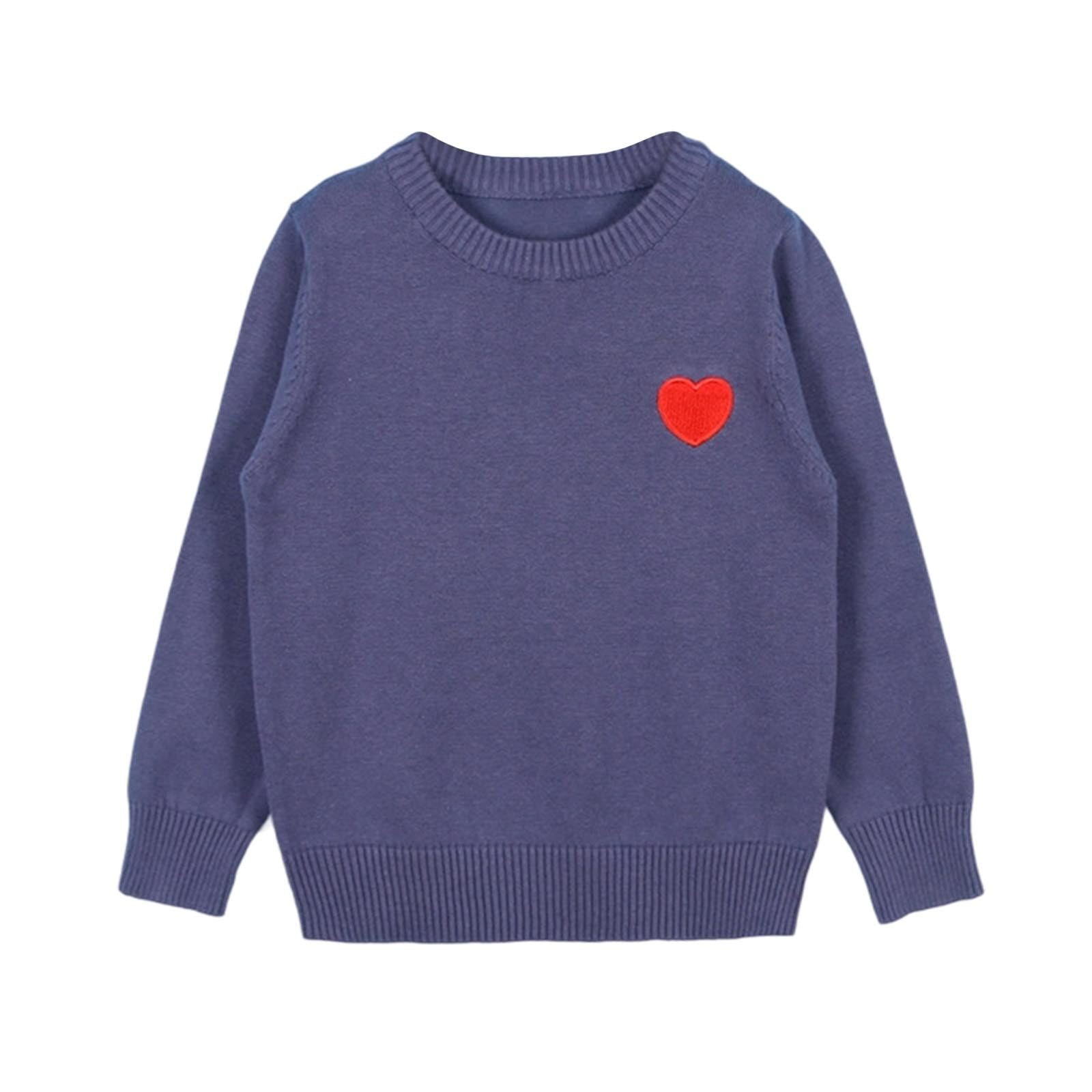 Cethrio Girls Pullover Sweaters, Thermal Printed Crew Neck Knitting ...