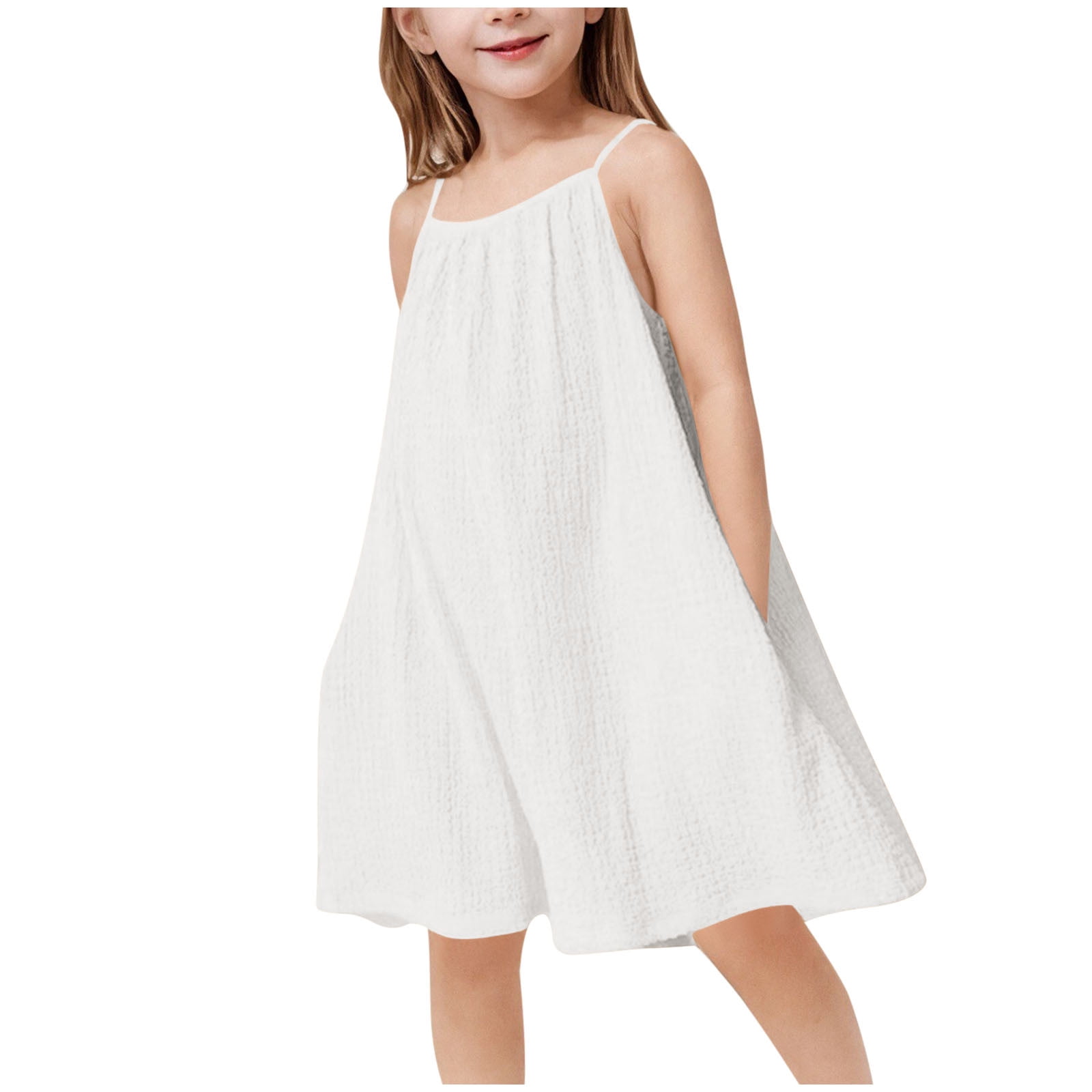 Cethrio Girls Summer Overalls, Spaghetti Strap Loose Fit Holiday Casual ...