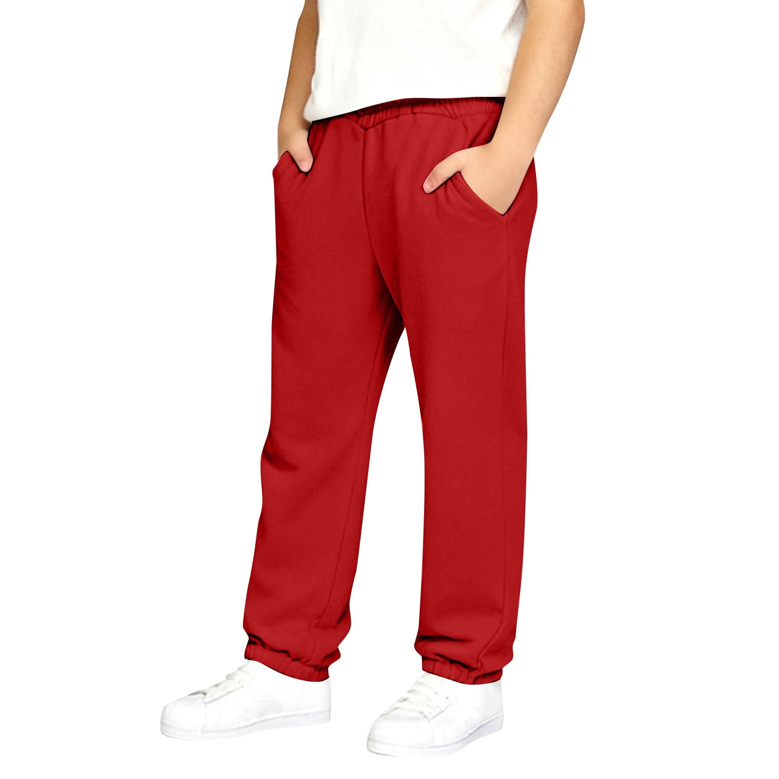 Cethrio Girls Sweatpants with Pockets, Relaxed Fit Casual Elastic Waist ...