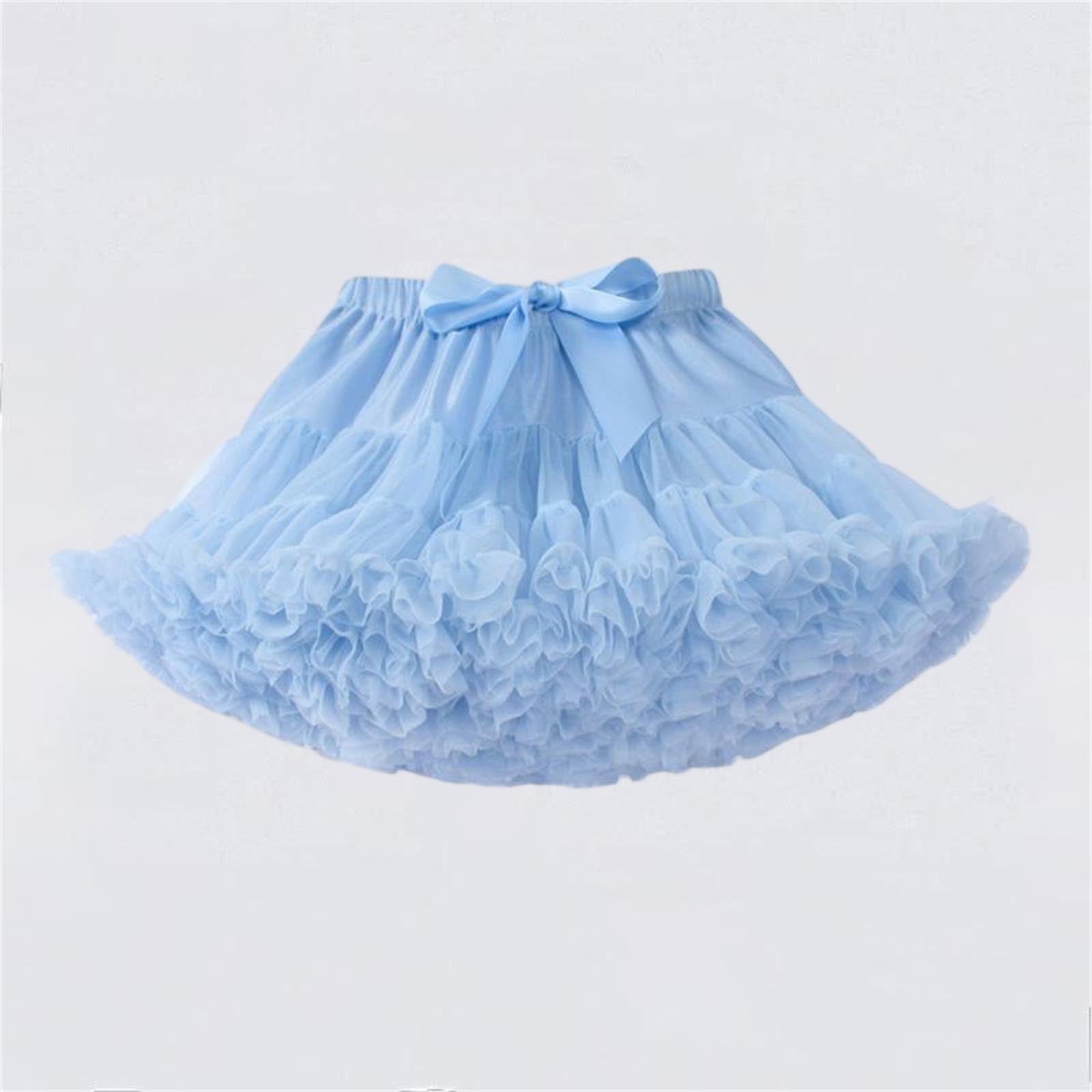 Cethrio Girls Tutu Skirts, Elastic Waist Dancing Casual Summer Mini ...