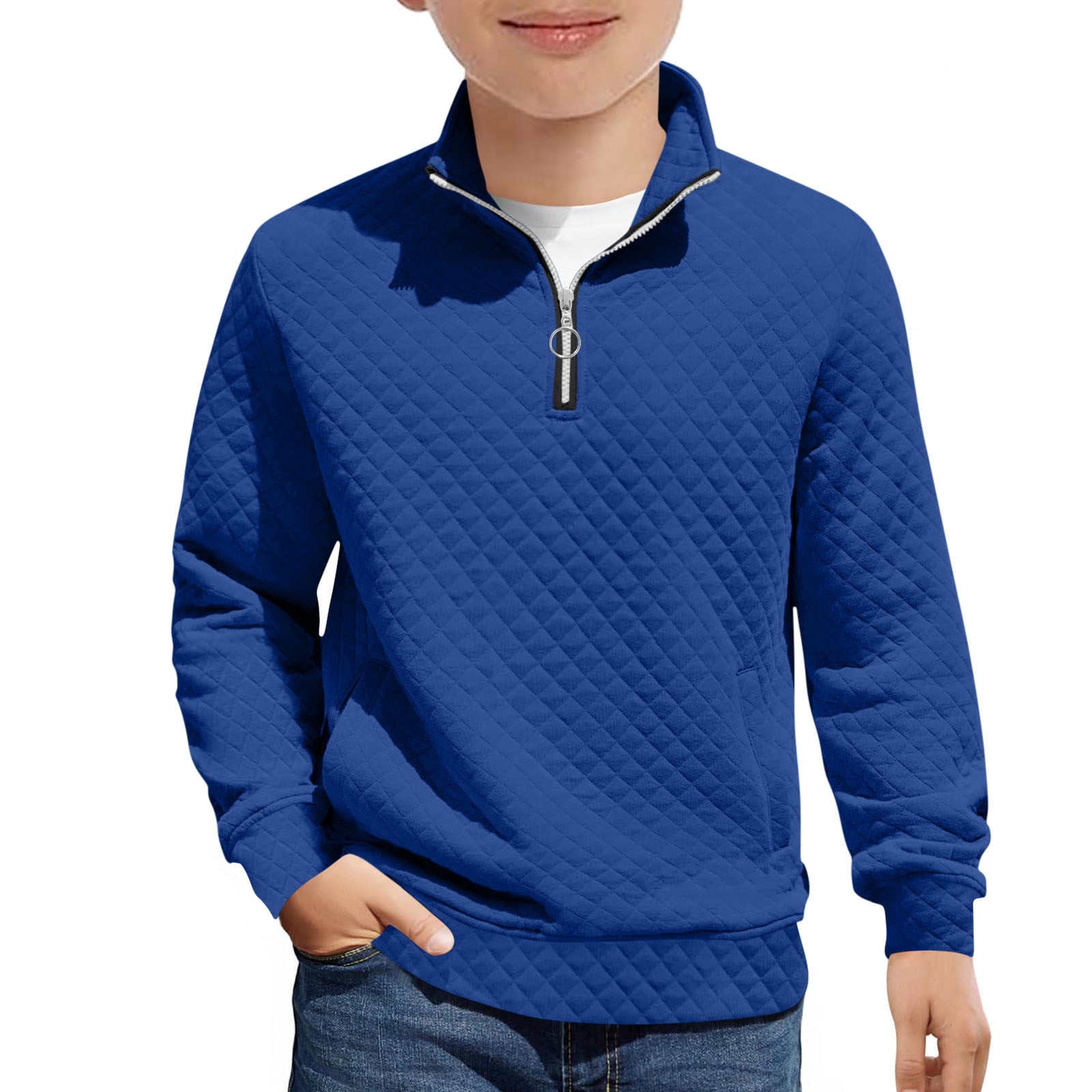 Cethrio Girls Zipper Sweatshirts, Casual Loose Fit Long Sleeve Pullover ...