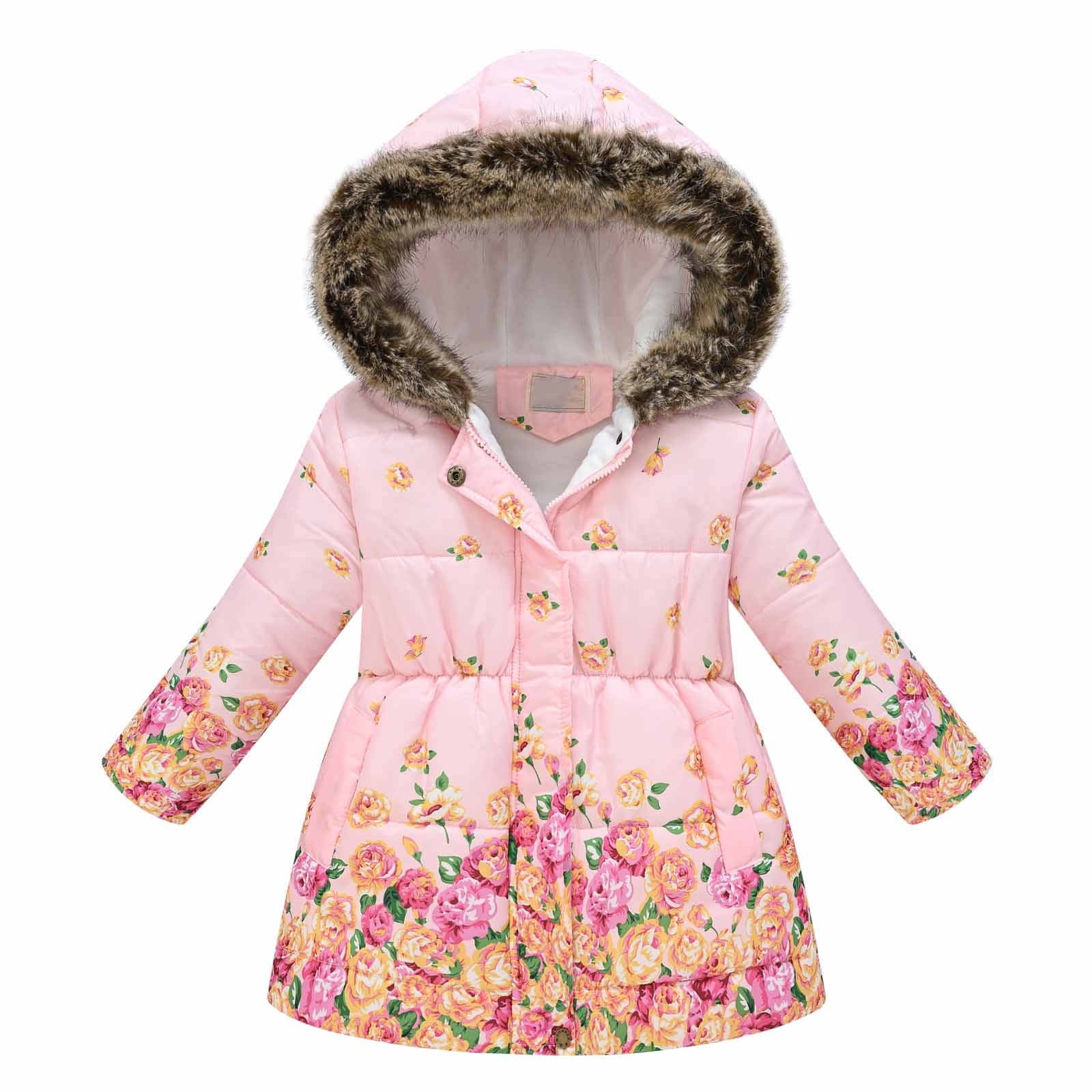 Wavsuf Jackets for Children Winter with Hood Printed Zipper Boys and ...
